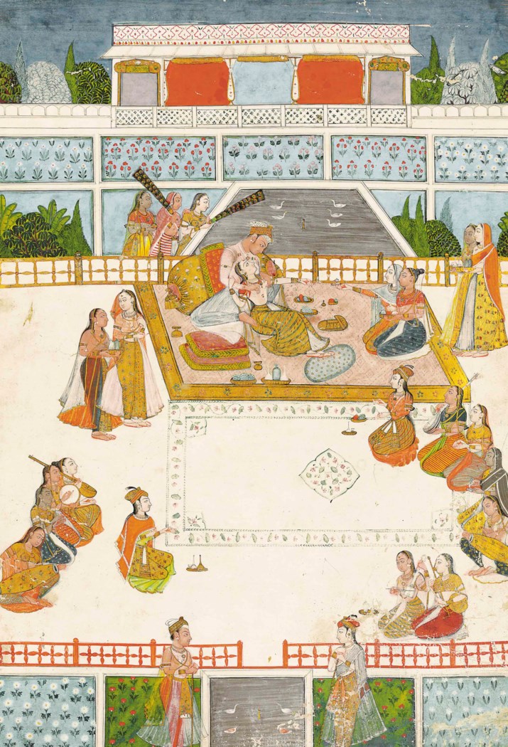 A Scene from the Zenana , INDIA, RAJASTHAN, MALWA, 18TH CENTURY ...