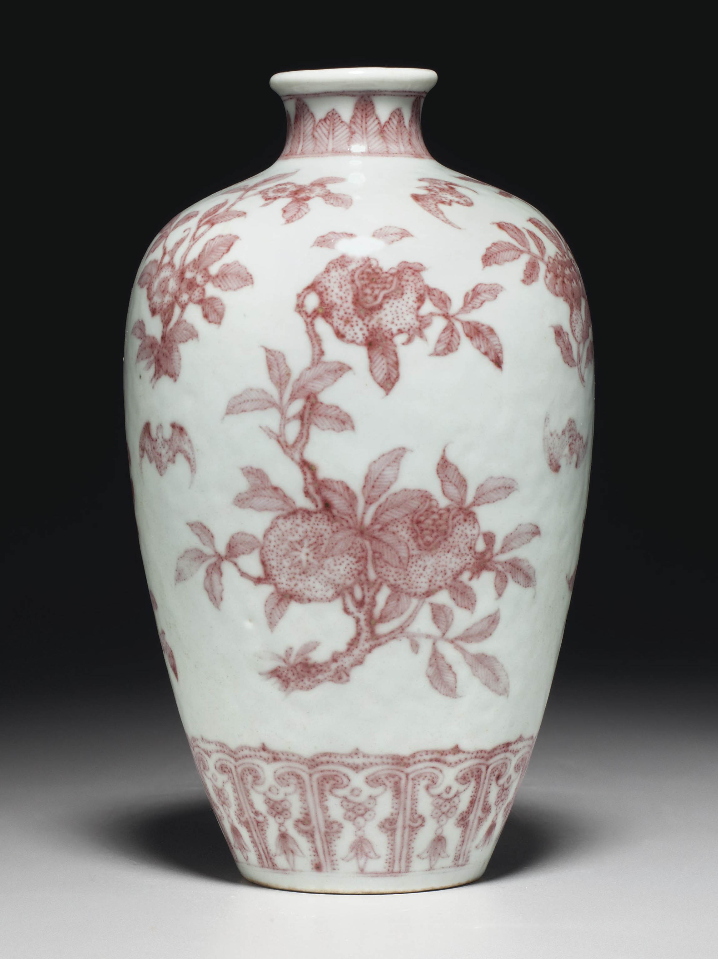 AN IRON-RED-DECORATED 'HOLY WATER' VASE , QIANLONG PERIOD (1736-1795 ...