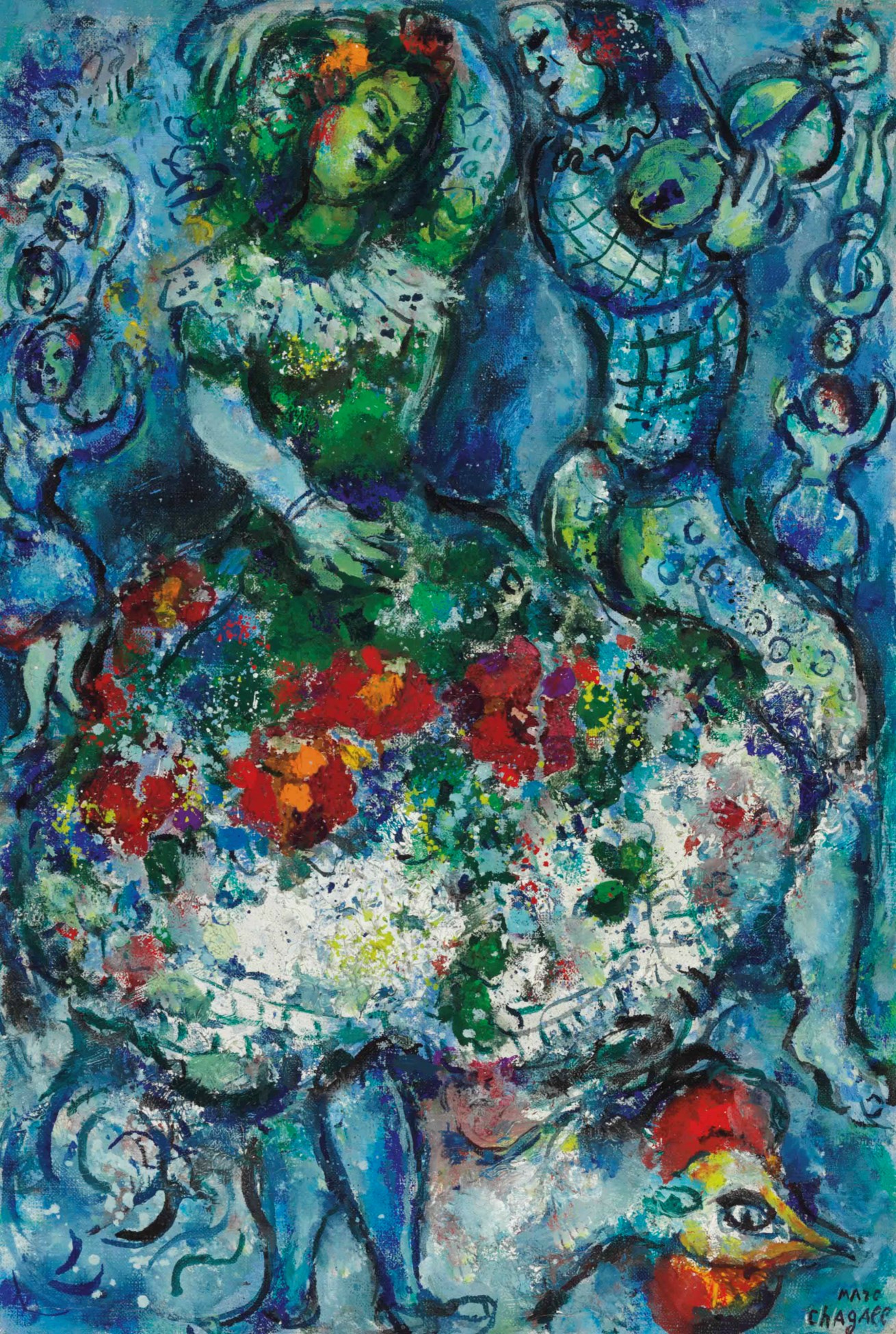 Marc Chagall (1887-1985) , Danse vers le bonheur | Christie's