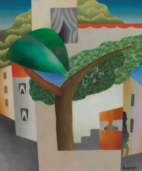 Leopold Survage (1878-1968) , Paysage--l'homme dans la ville | Christie's
