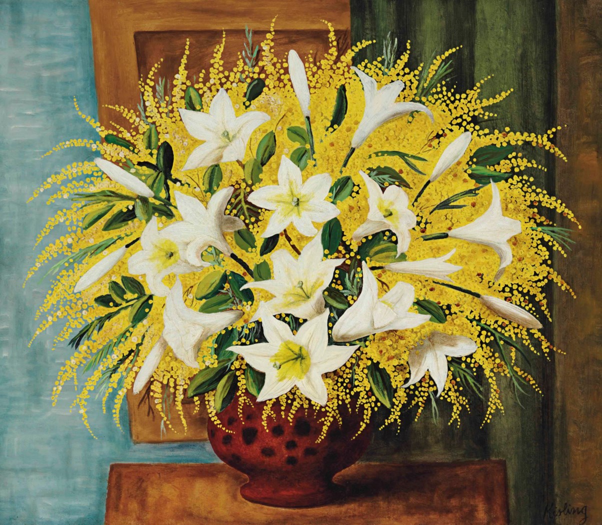 Moise Kisling (1891-1953) , Lys et mimosas | Christie's