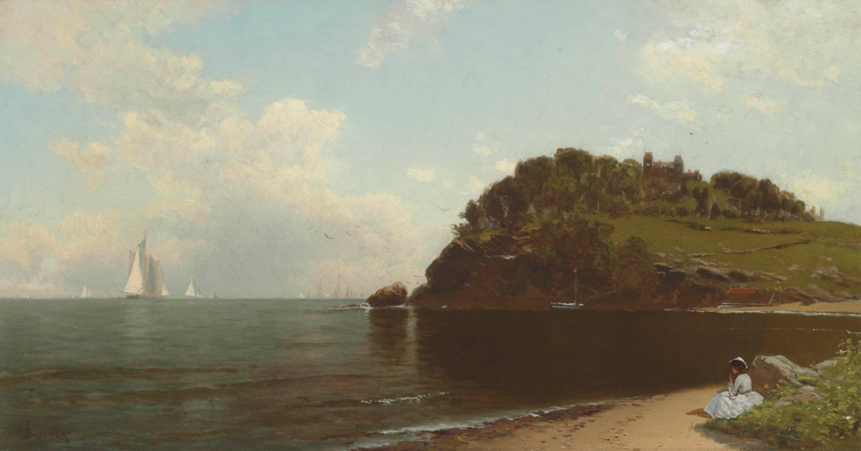 Alfred Thompson Bricher (1837-1908) , Eagle Head, Manchester-by-the-Sea ...