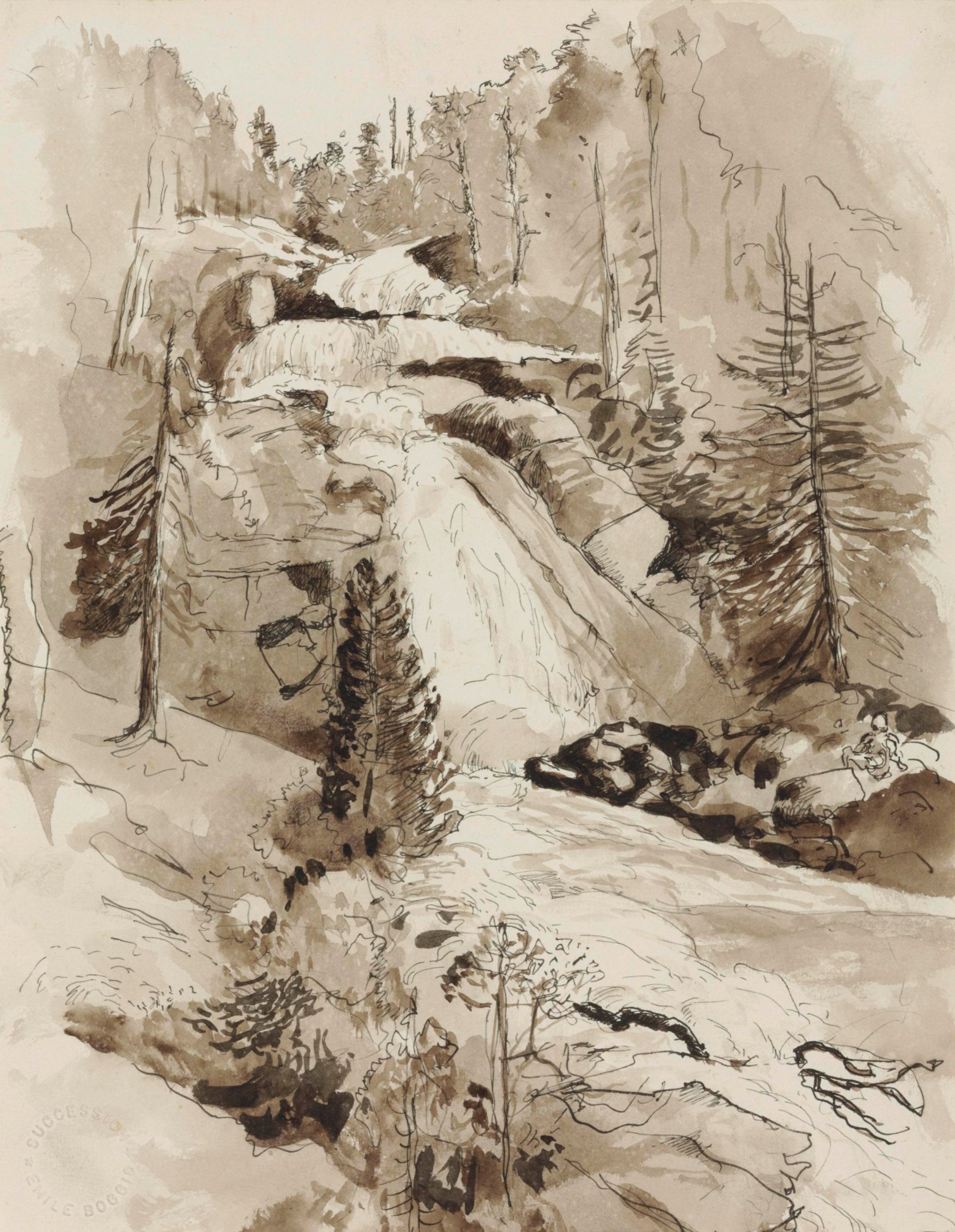 Emilio Boggio (Venezuelan 1857-1920) , La cascada | Christie's