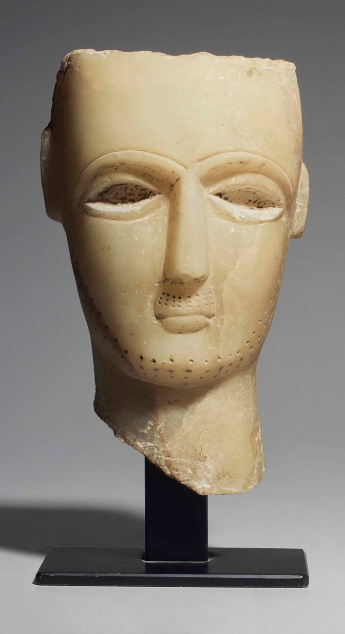 A SOUTH ARABIAN ALABASTER HEAD OF A MAN , CIRCA 1ST CENTURY B.C.-1ST ...