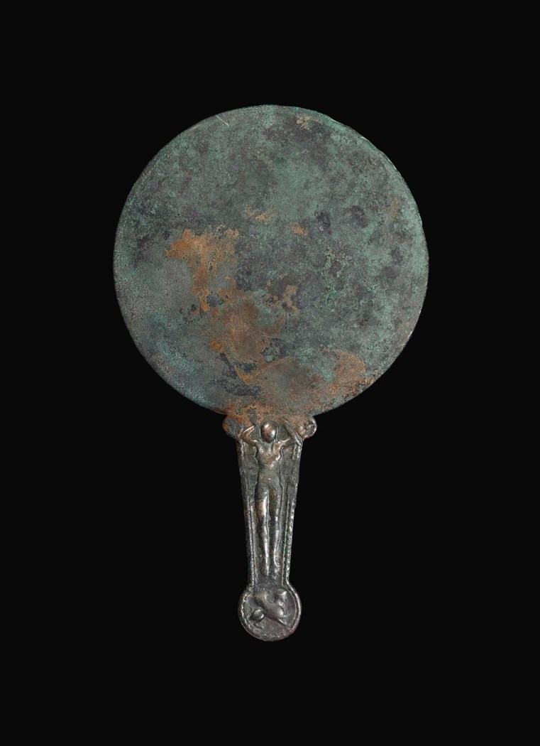 A GREEK BRONZE MIRROR , CLASSICAL PERIOD, CIRCA 5TH CENTURY B.C ...