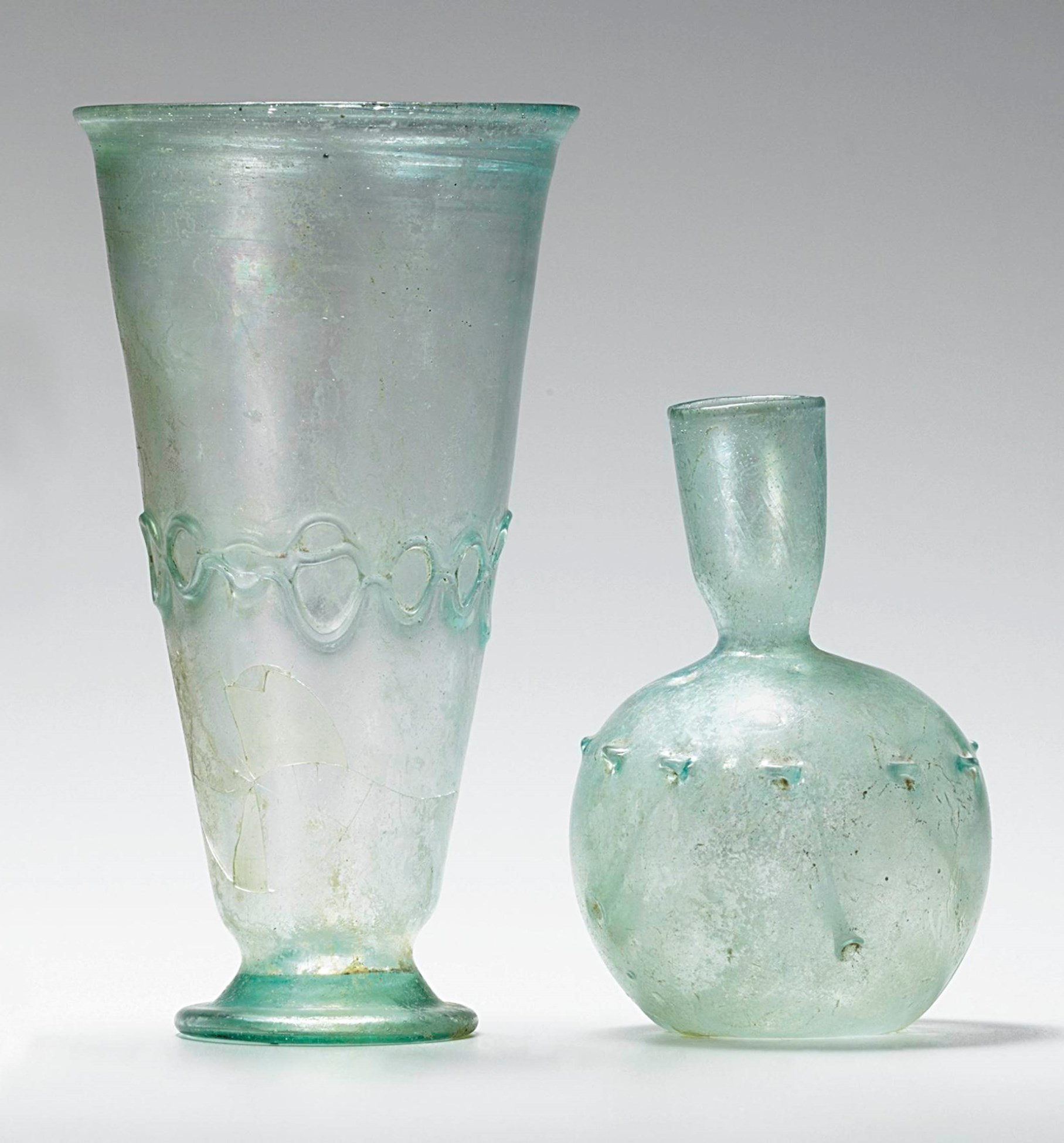 TWO BYZANTINE GLASS VESSELS , CIRCA 4TH-5TH CENTURY A.D. | Christie's