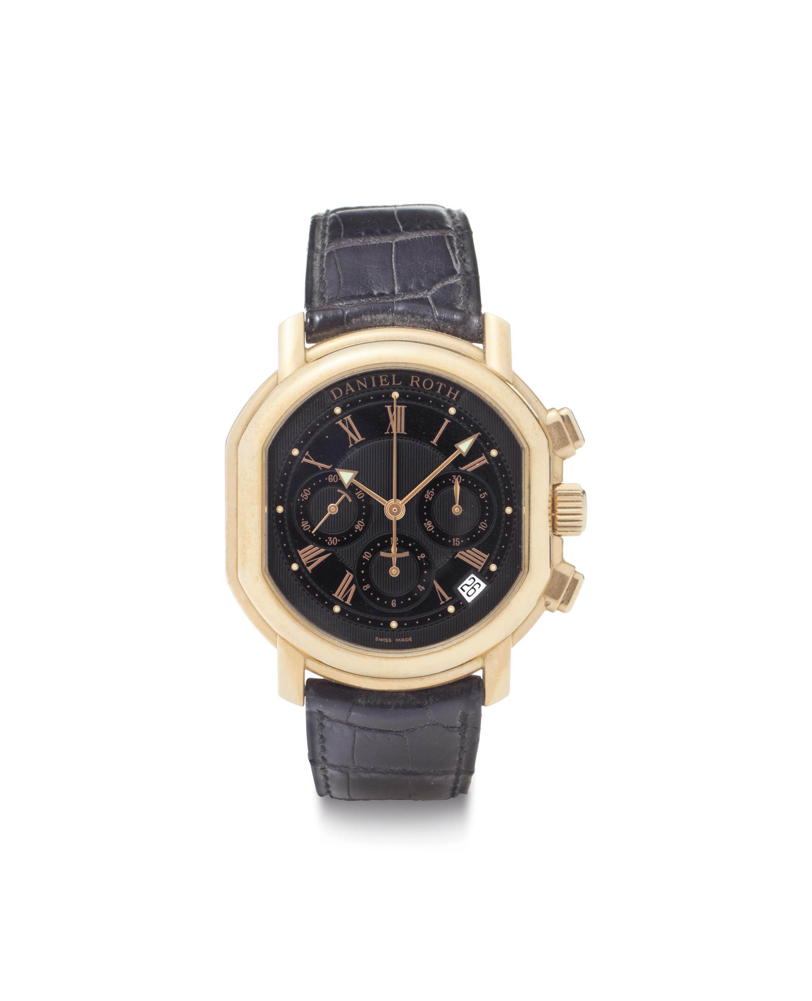 Daniel Roth. An 18K Pink Gold Automatic Chronograph Wristwatch with ...