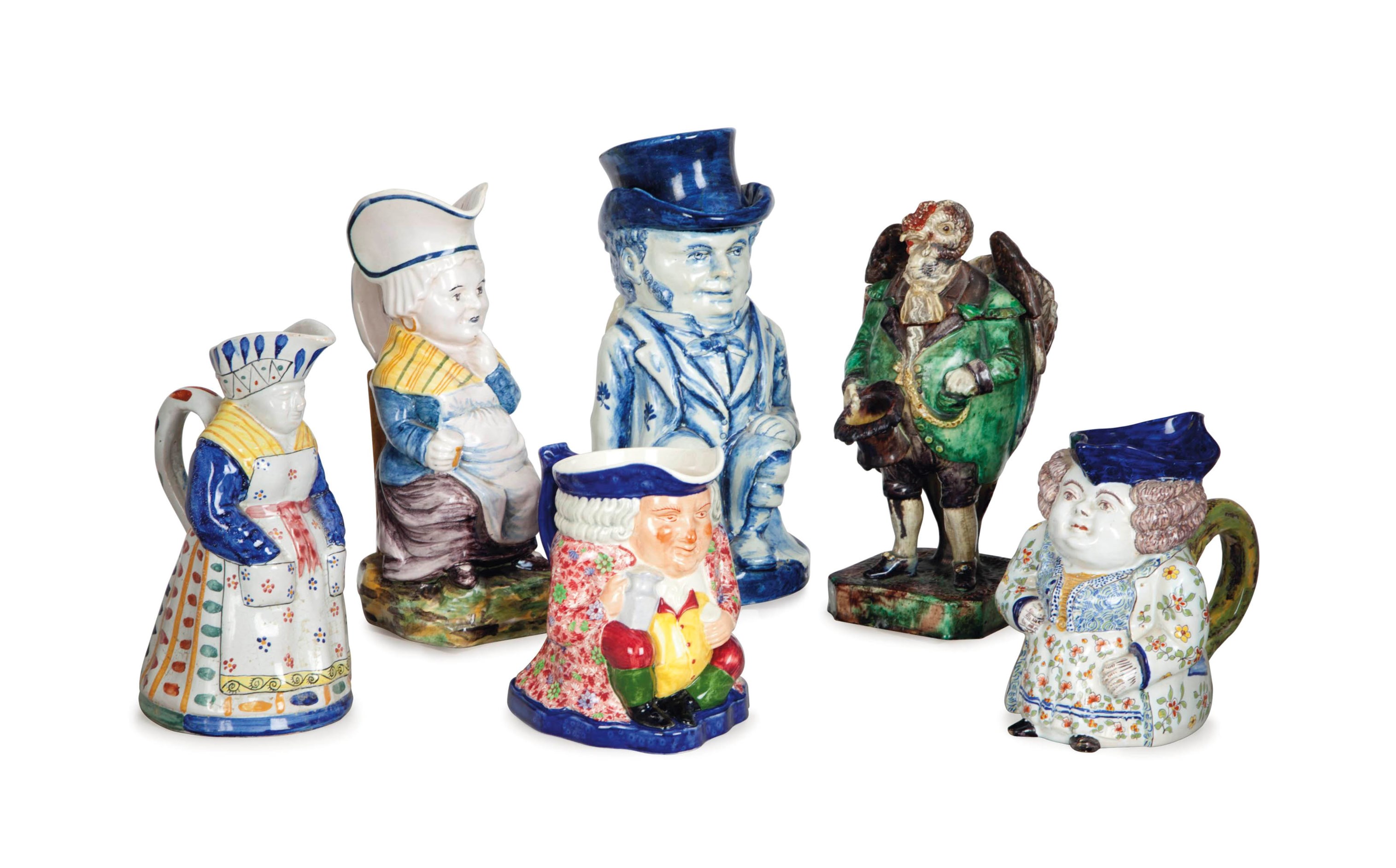 SIX CERAMIC TOBY JUGS, , 19TH-20TH CENTURY, | Christie's
