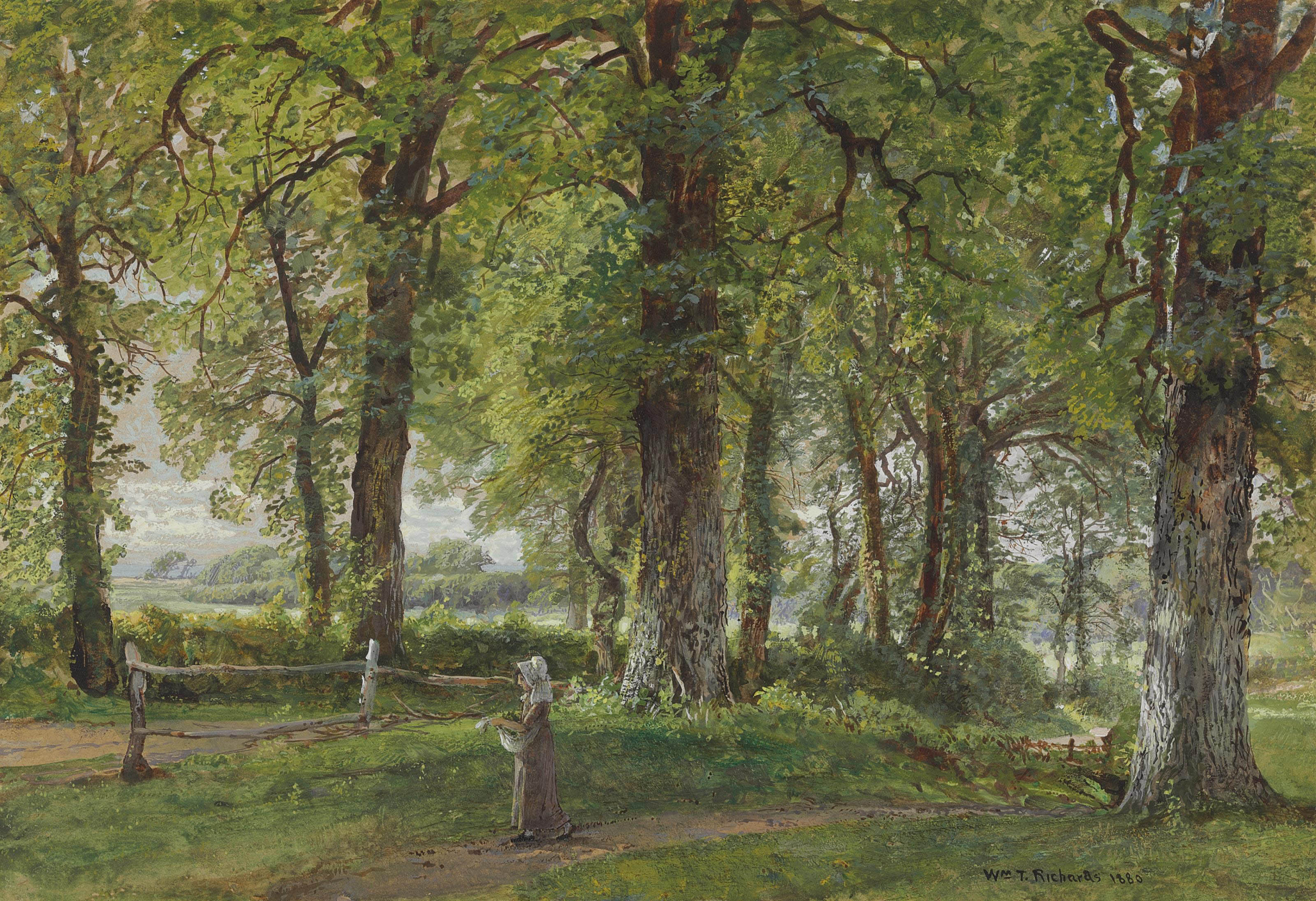 William Trost Richards (1833-1905) , English Country Road | Christie's