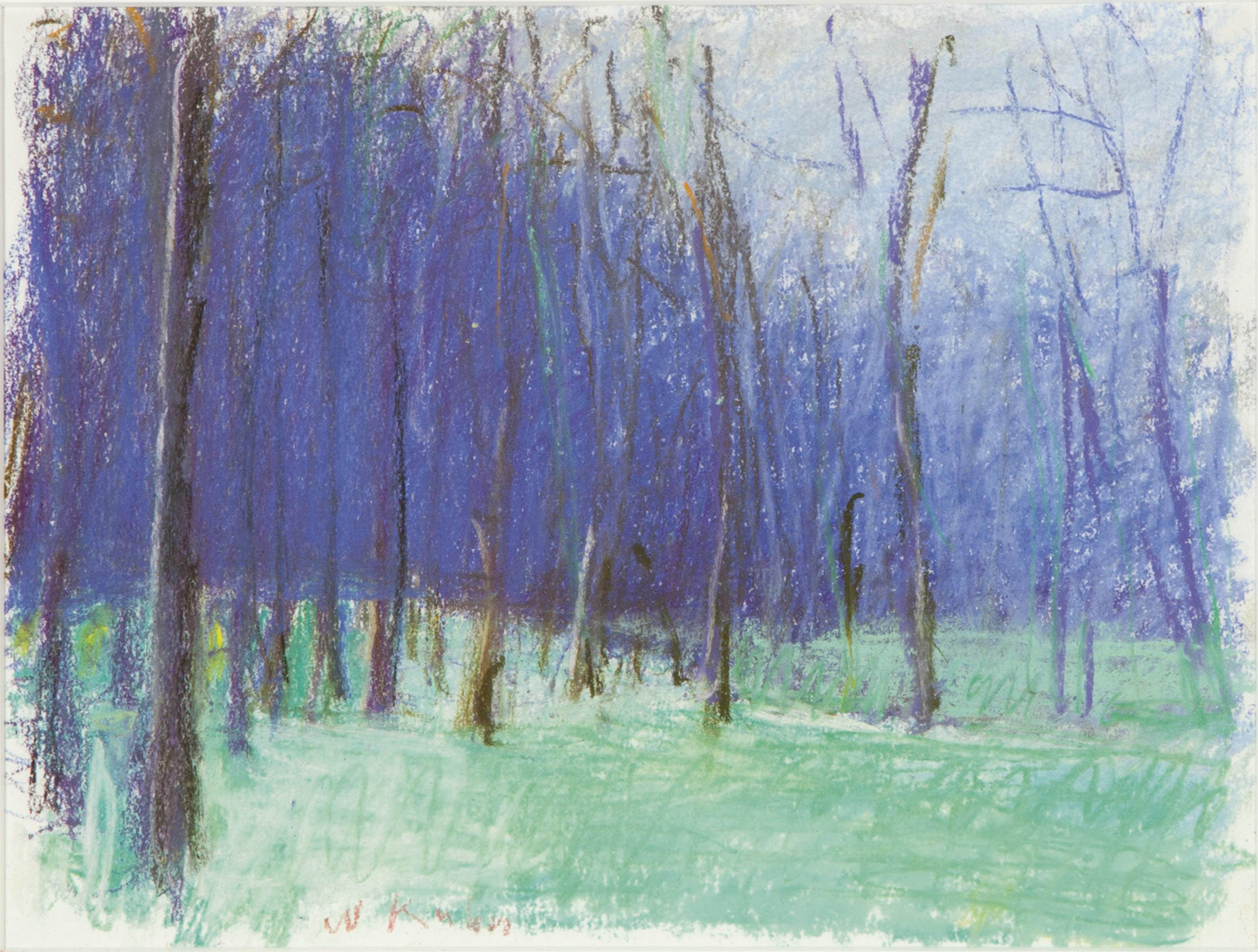 Wolf Kahn (AMERICAN/GERMAN, b. 1927) , Up the Hill and into the Woods ...