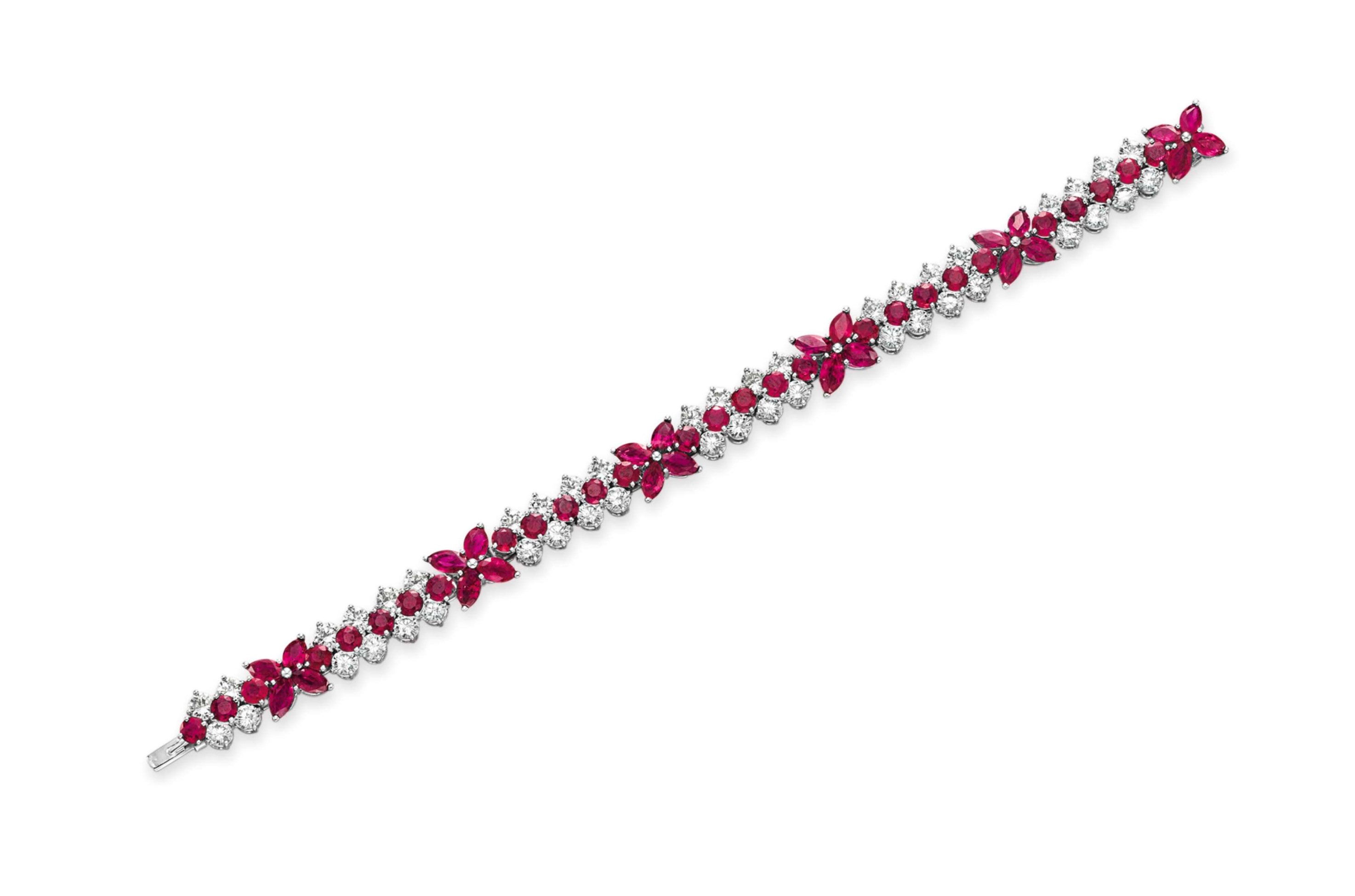 A DIAMOND AND RUBY BRACELET, BY GRAFF | Christie's