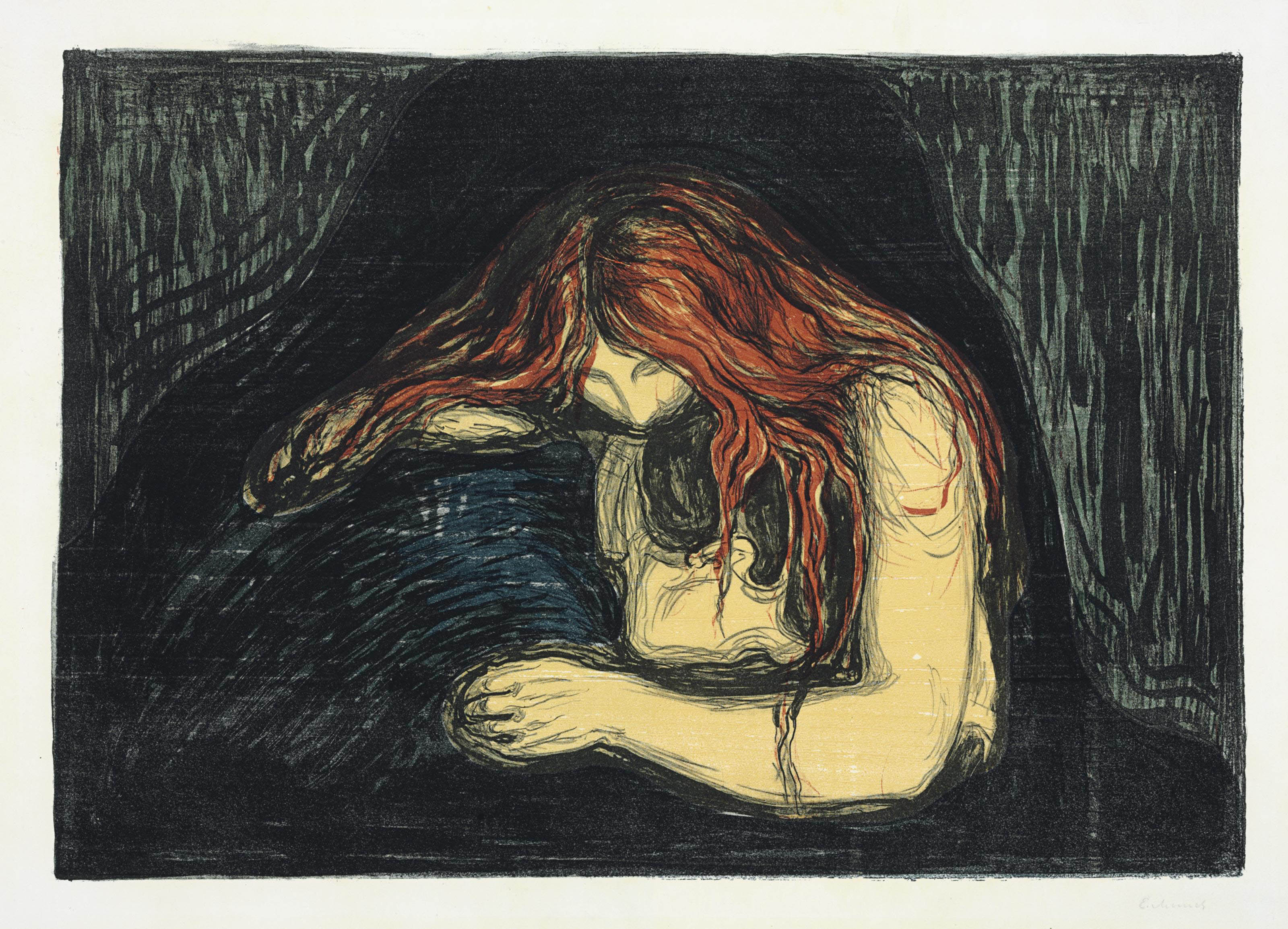 EDVARD MUNCH (1863-1945) , Vampyr II (Woll 41; Schiefler 34) | Christie's