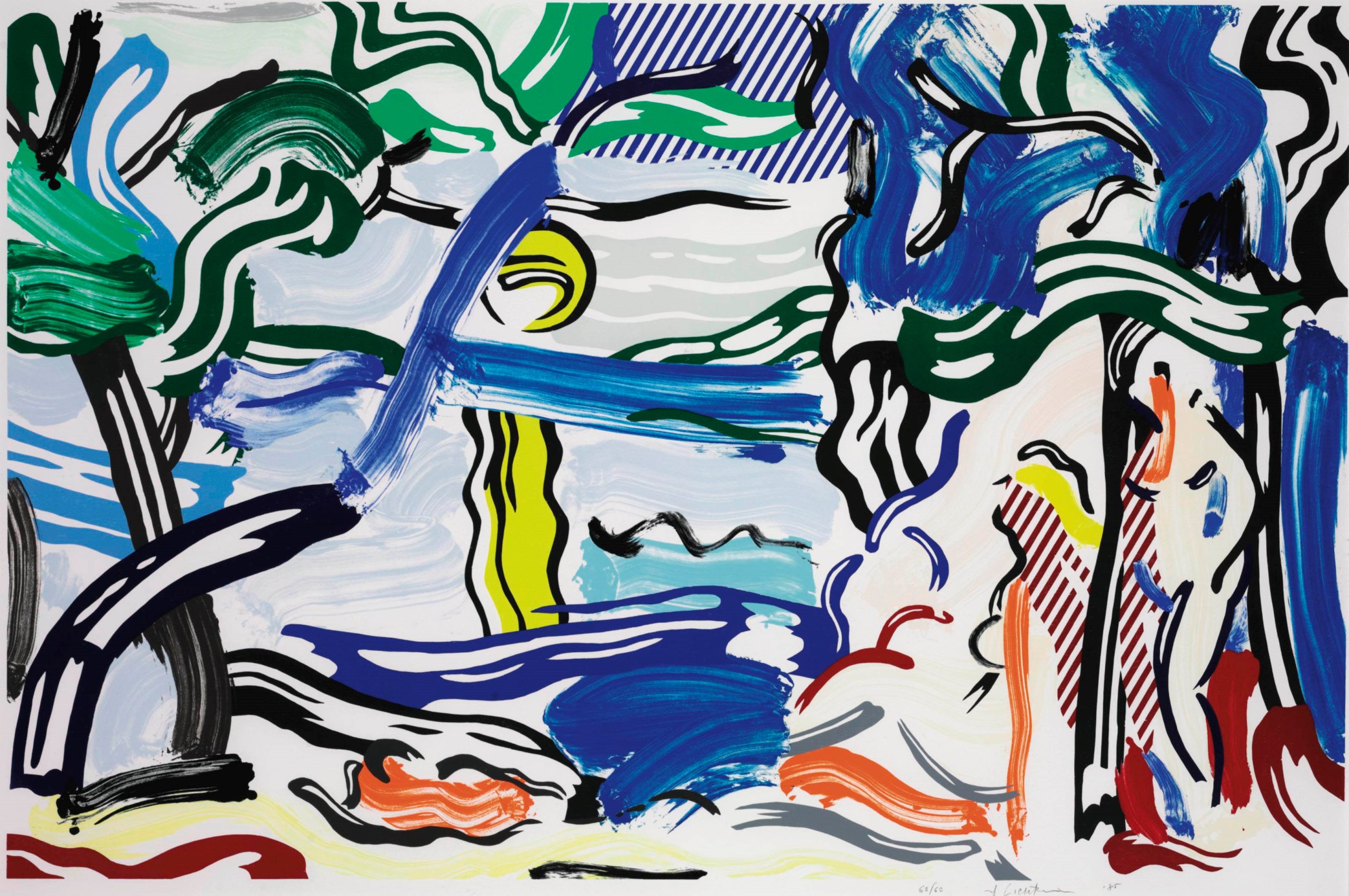 ROY LICHTENSTEIN , Moonscape, from Landscapes Series (C. 212; G. 1254 ...