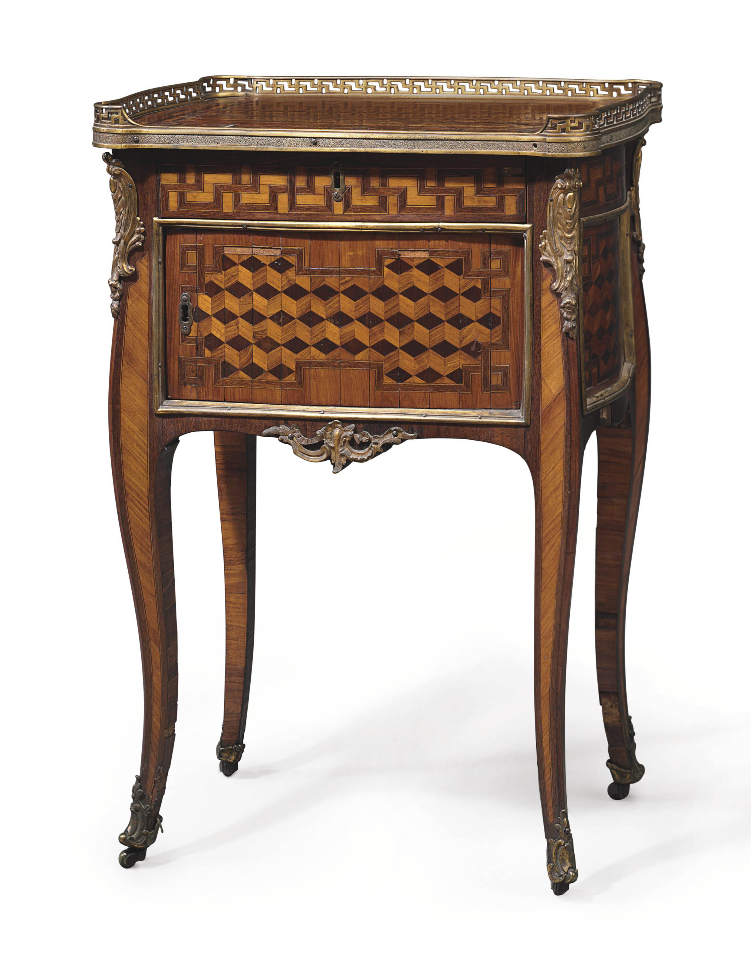 A LATE LOUIS XV ORMOLU-MOUNTED MAHOGANY ENCRIER , CIRCA 1770 | Christie's