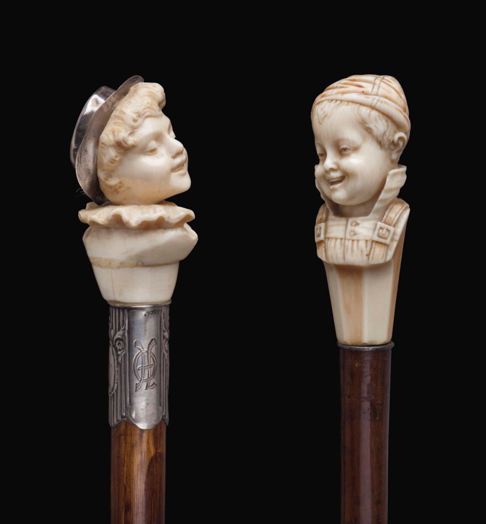 TWO IVORY PORTRAIT CANES OF CHILDREN , LATE 19TH CENTURY | Christie's