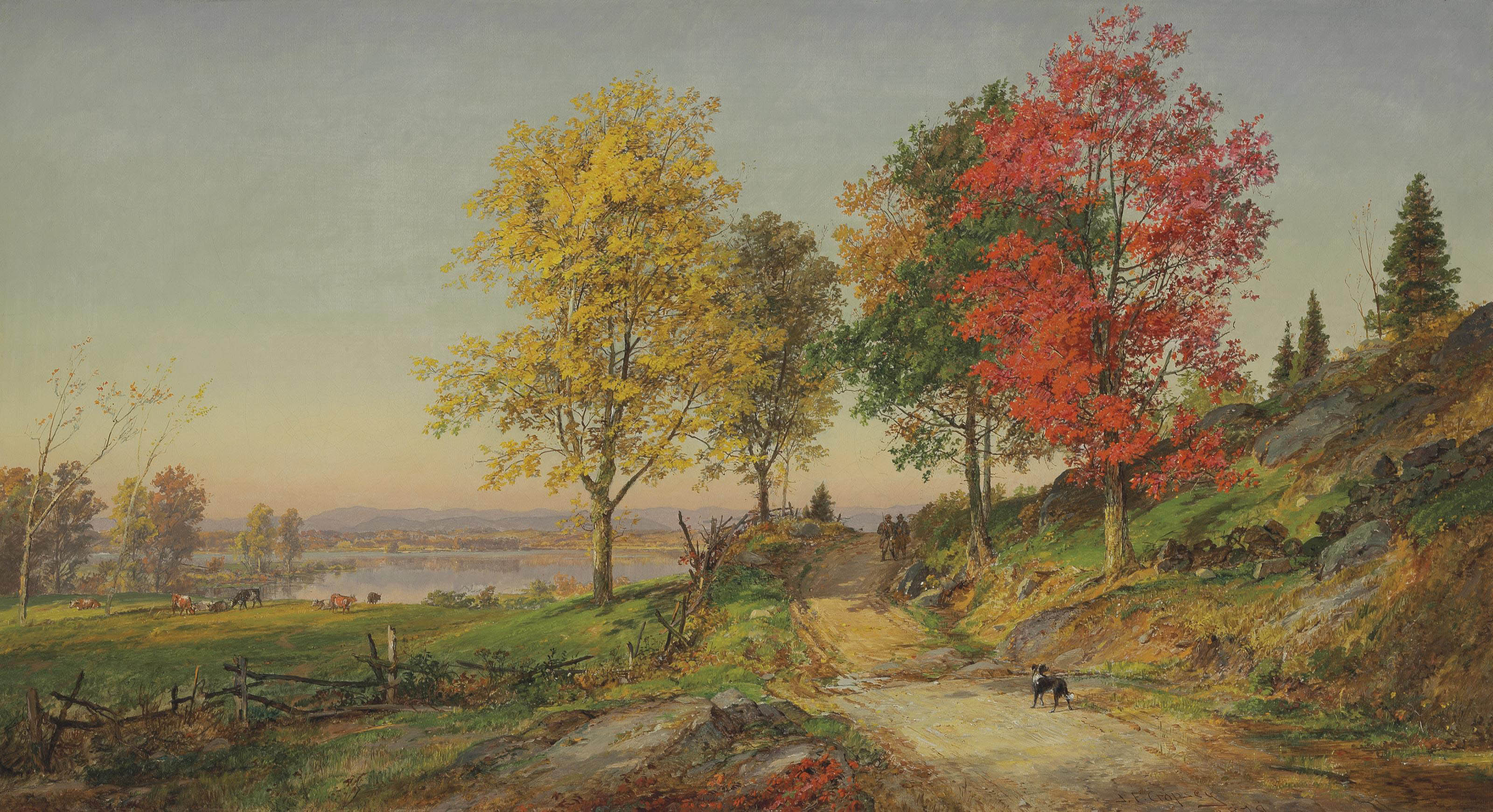Jasper Francis Cropsey (1823-1900) , Greenwood Lake | Christie's