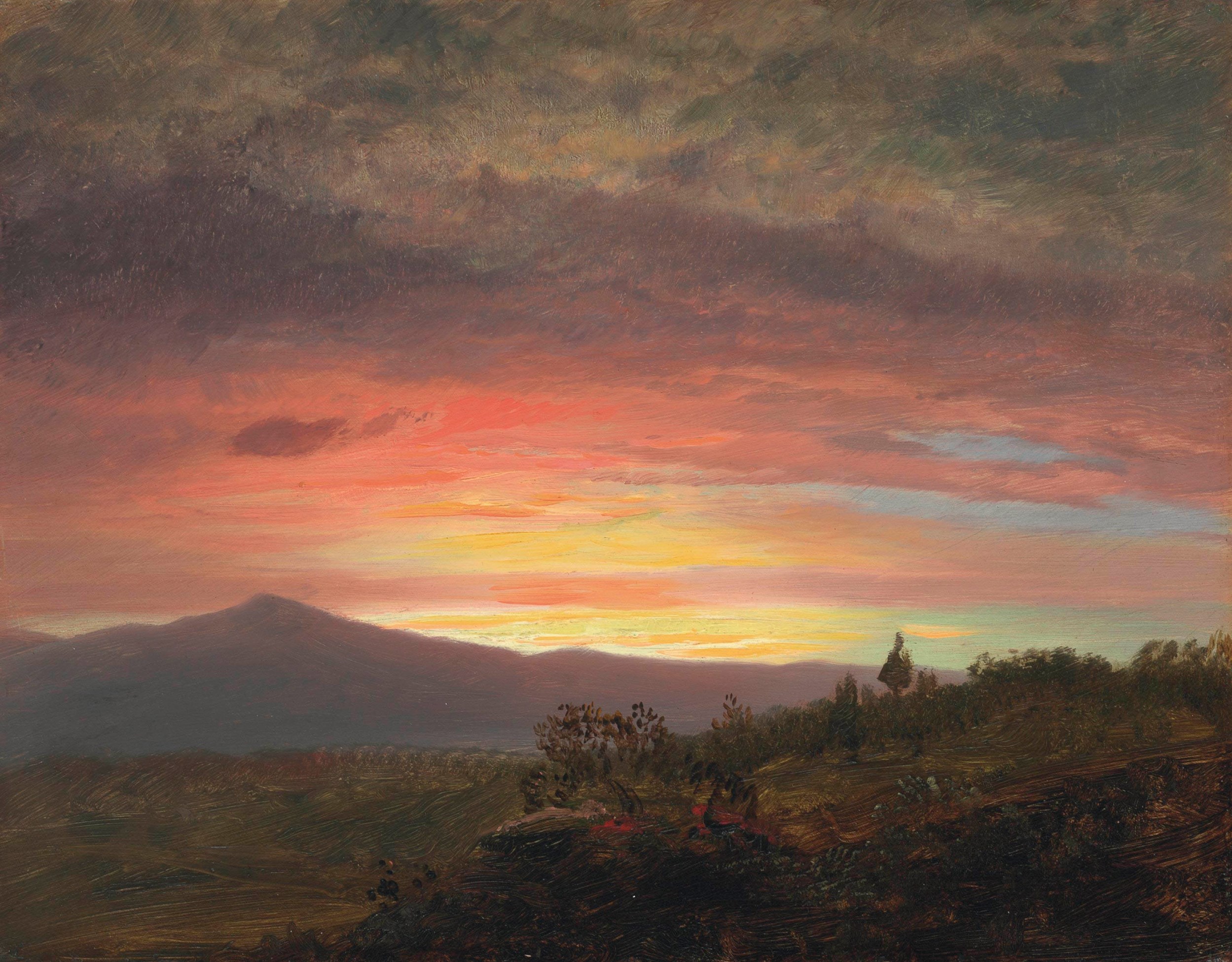 Frederic Edwin Church (1826-1900) , Twilight, Mount Ktaadn | Christie's