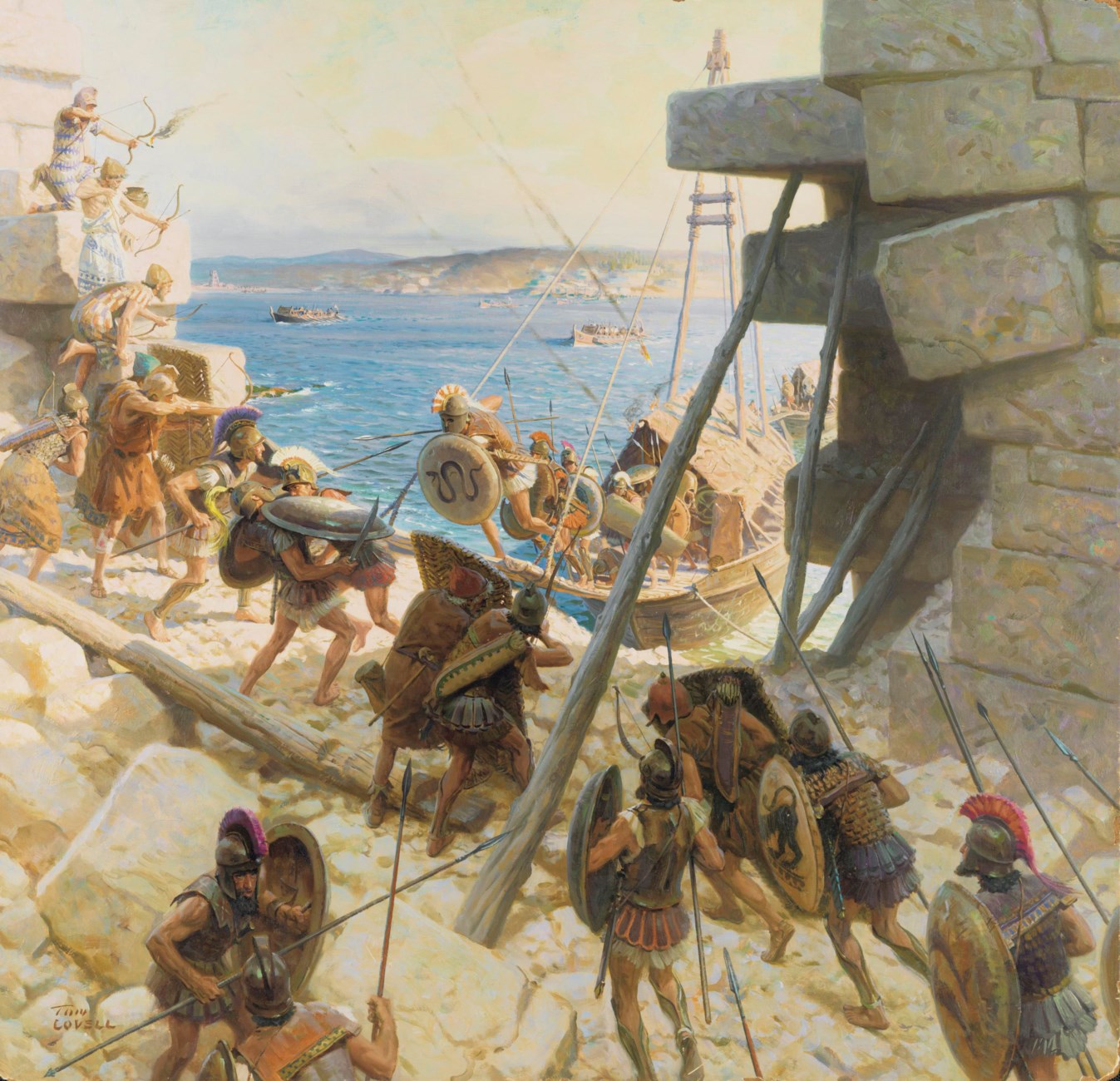 Tom Lovell (1909-1997) , Siege of Tyre | Christie's