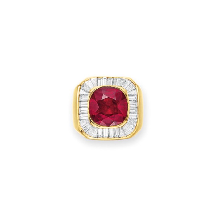 A FINE RUBY AND DIAMOND RING | Christie's