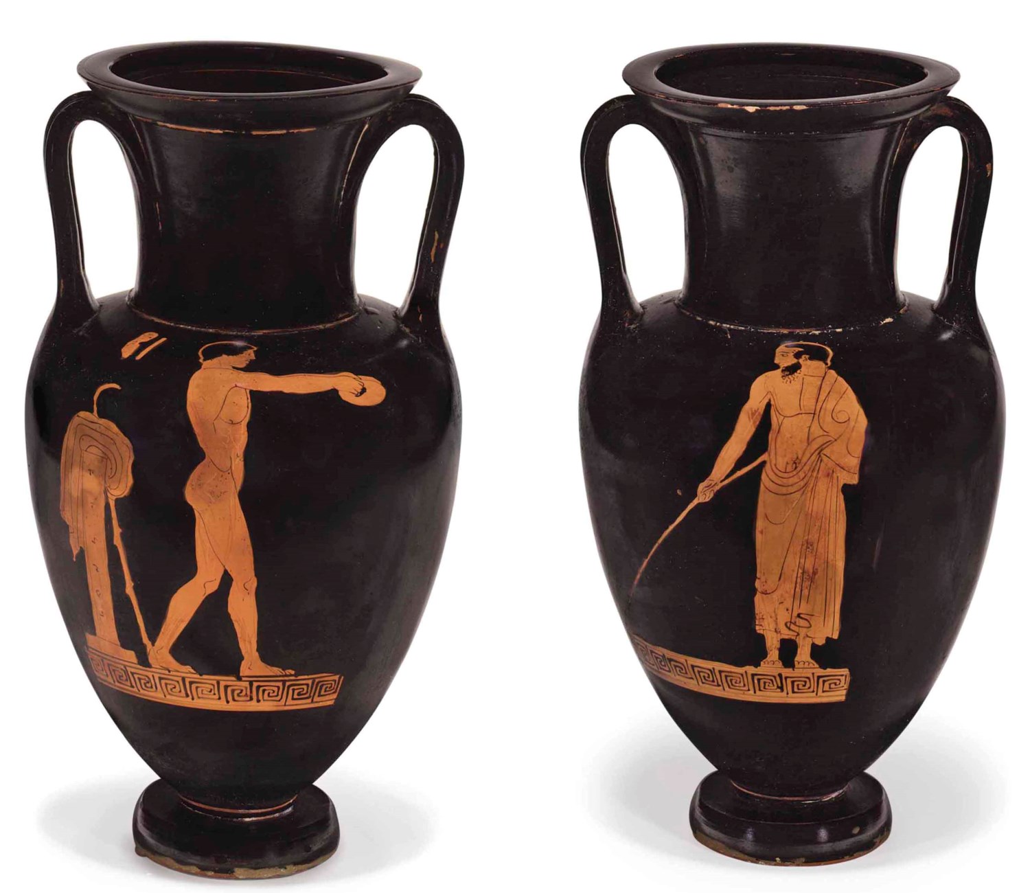 AN ATTIC RED-FIGURED NOLAN AMPHORA , ATTRIBUTED TO THE ALKIMACHOS ...