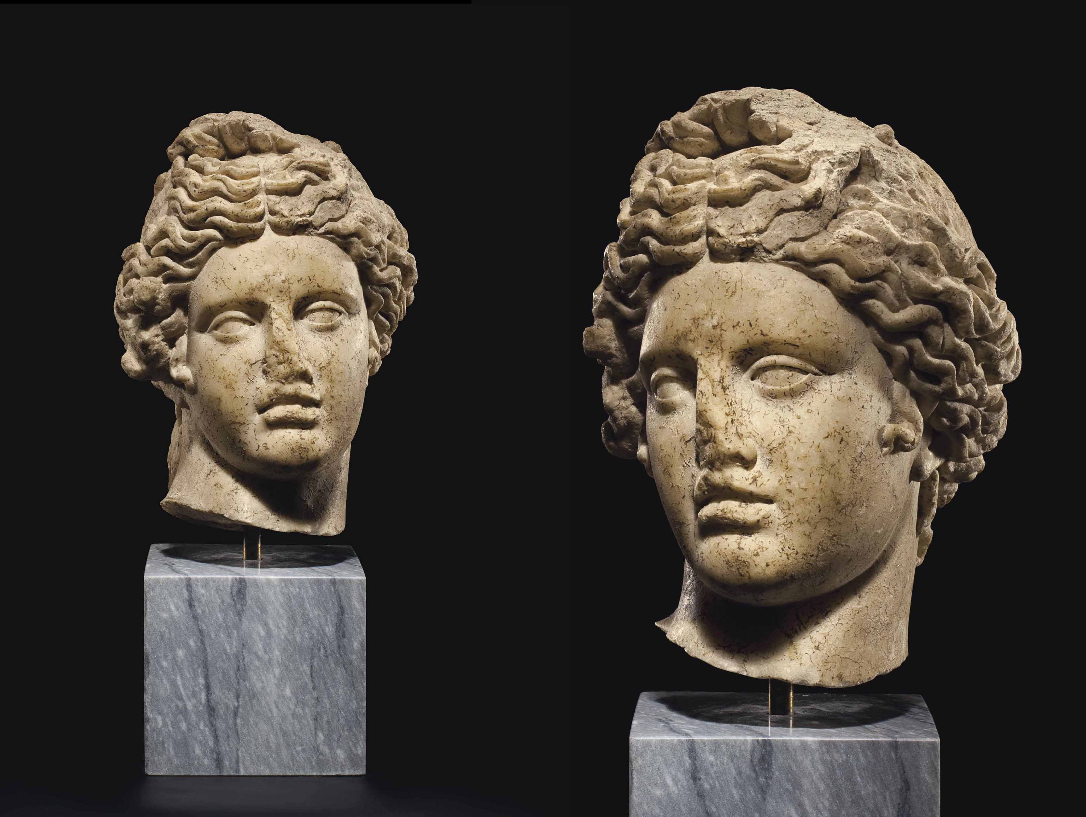 A ROMAN MARBLE HEAD OF APOLLO LYCEUS , CIRCA 2ND CENTURY A.D. | Christie's