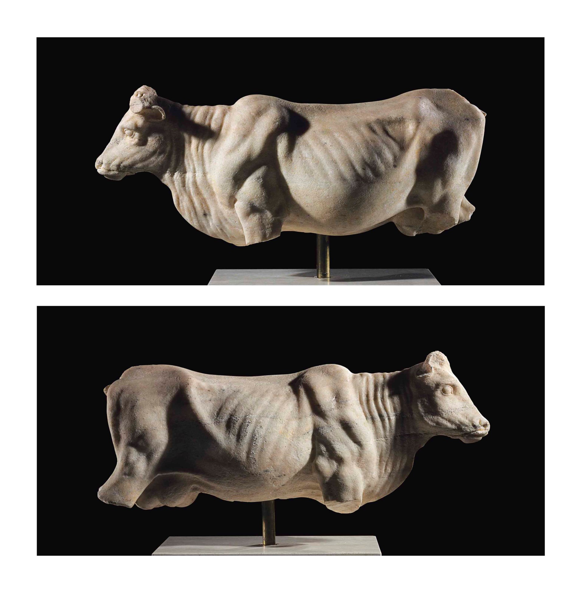 A ROMAN MARBLE COW , CIRCA 1ST CENTURY B.C.-1ST CENTURY A.D. | Christie's