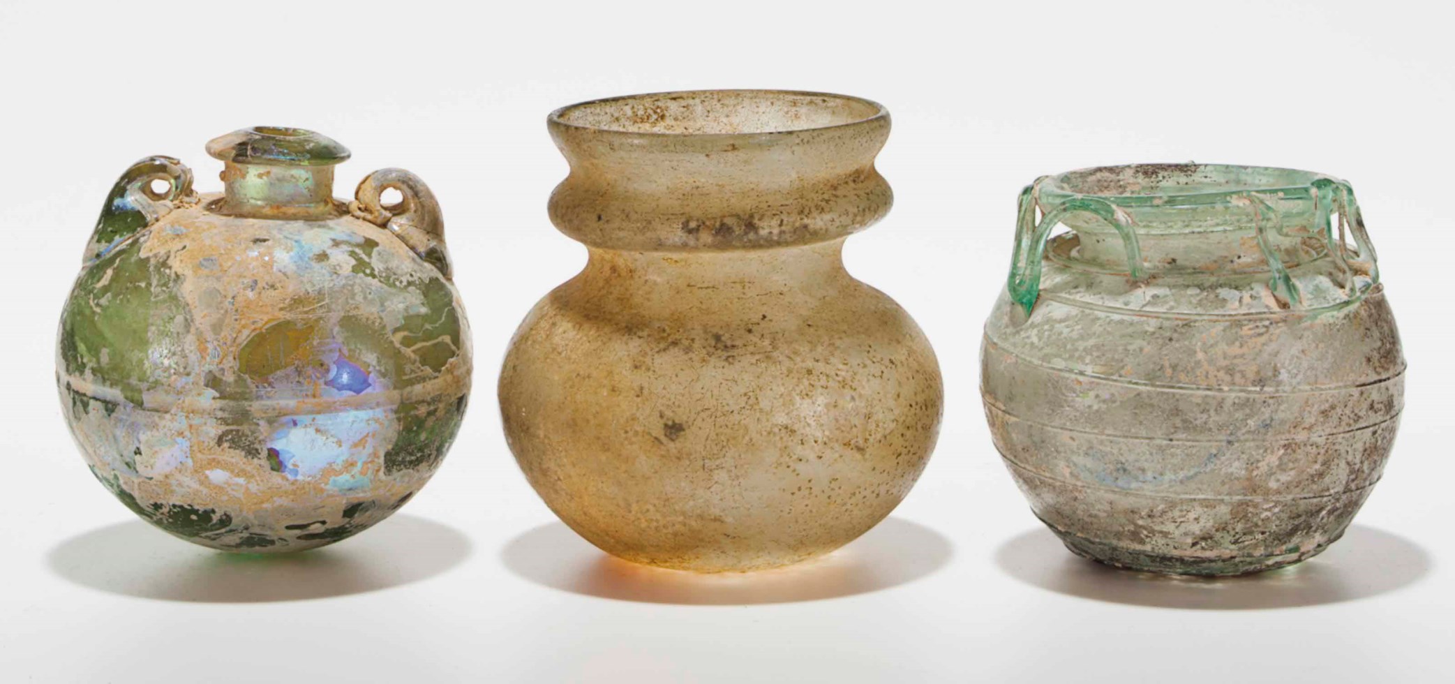 THREE ROMAN GLASS VESSELS , CIRCA 1ST-4TH CENTURY A.D. | Christie's