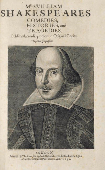 SHAKESPEARE, William (1564-1616). Comedies, Histories and Tragedies ...