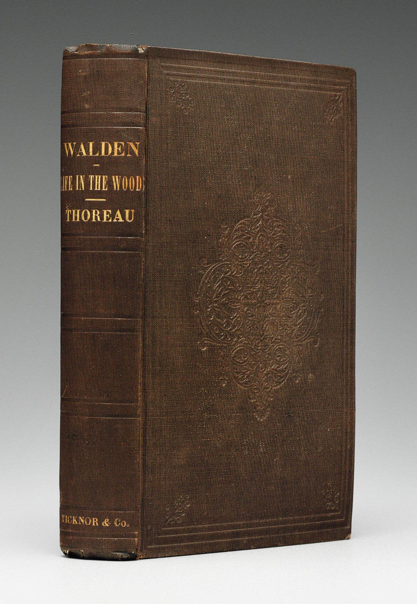 THOREAU, Henry David (1817-62). Walden; or, Life in the Woods. Boston ...