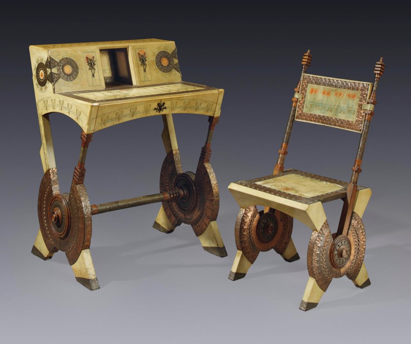 CARLO BUGATTI (1856-1940) , A RARE DESK AND CHAIR, CIRCA 1902 | Christie's