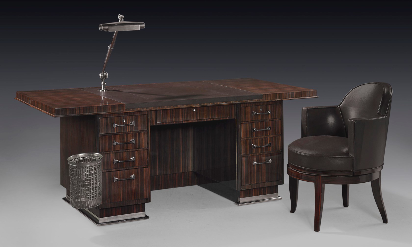 EMILE-JACQUES RUHLMANN (1879-1933) , A DESK AND CHAIR, CIRCA 1930 ...