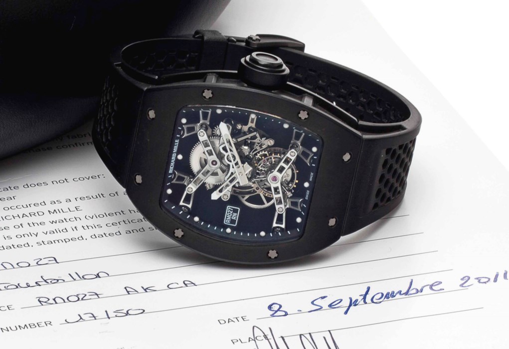 Richard Mille. A Fine and Rare Limited Edition Titanium Skeletonized ...