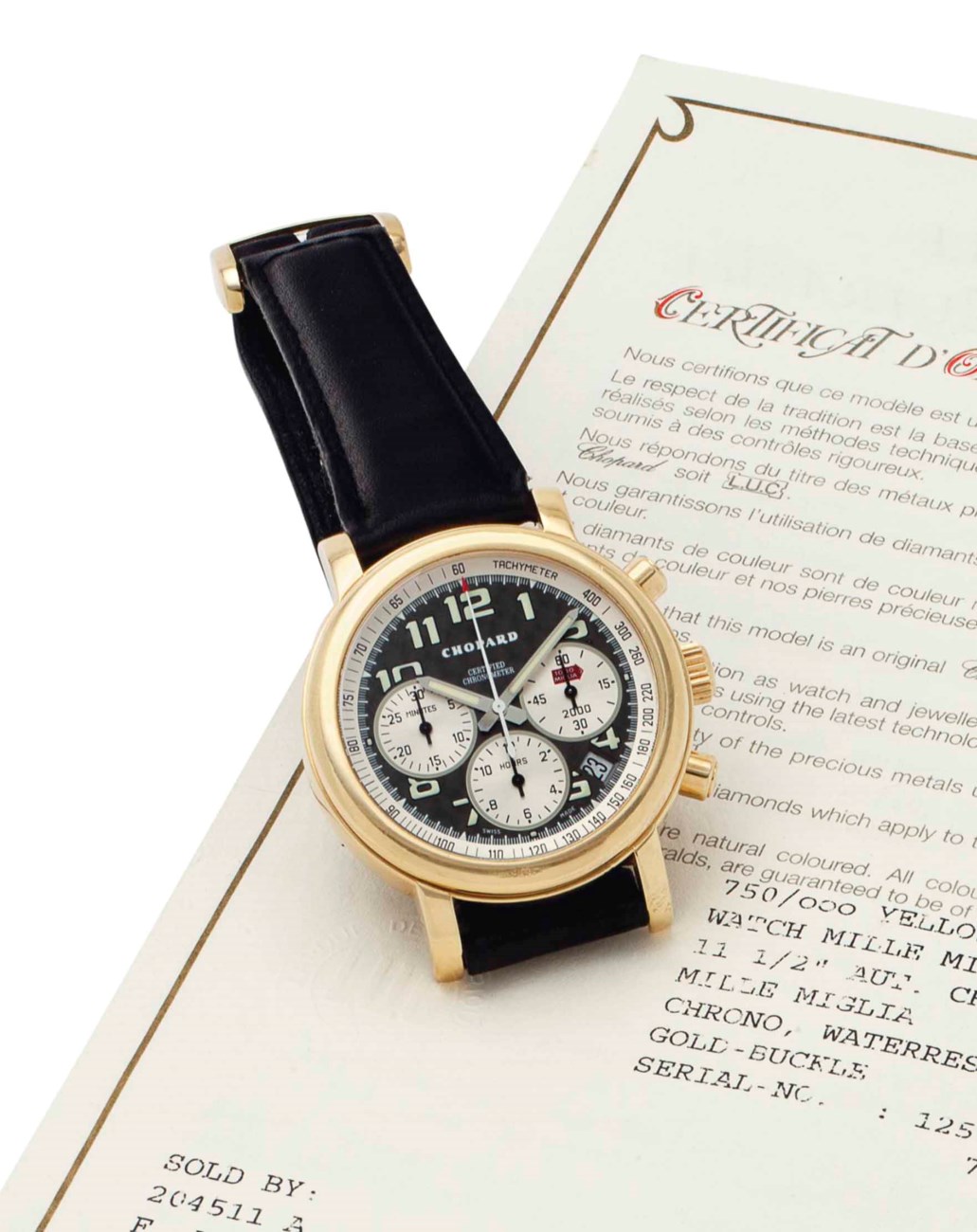 Chopard. A Limited Edition 18k Gold Automatic Chronograph Wristwatch ...