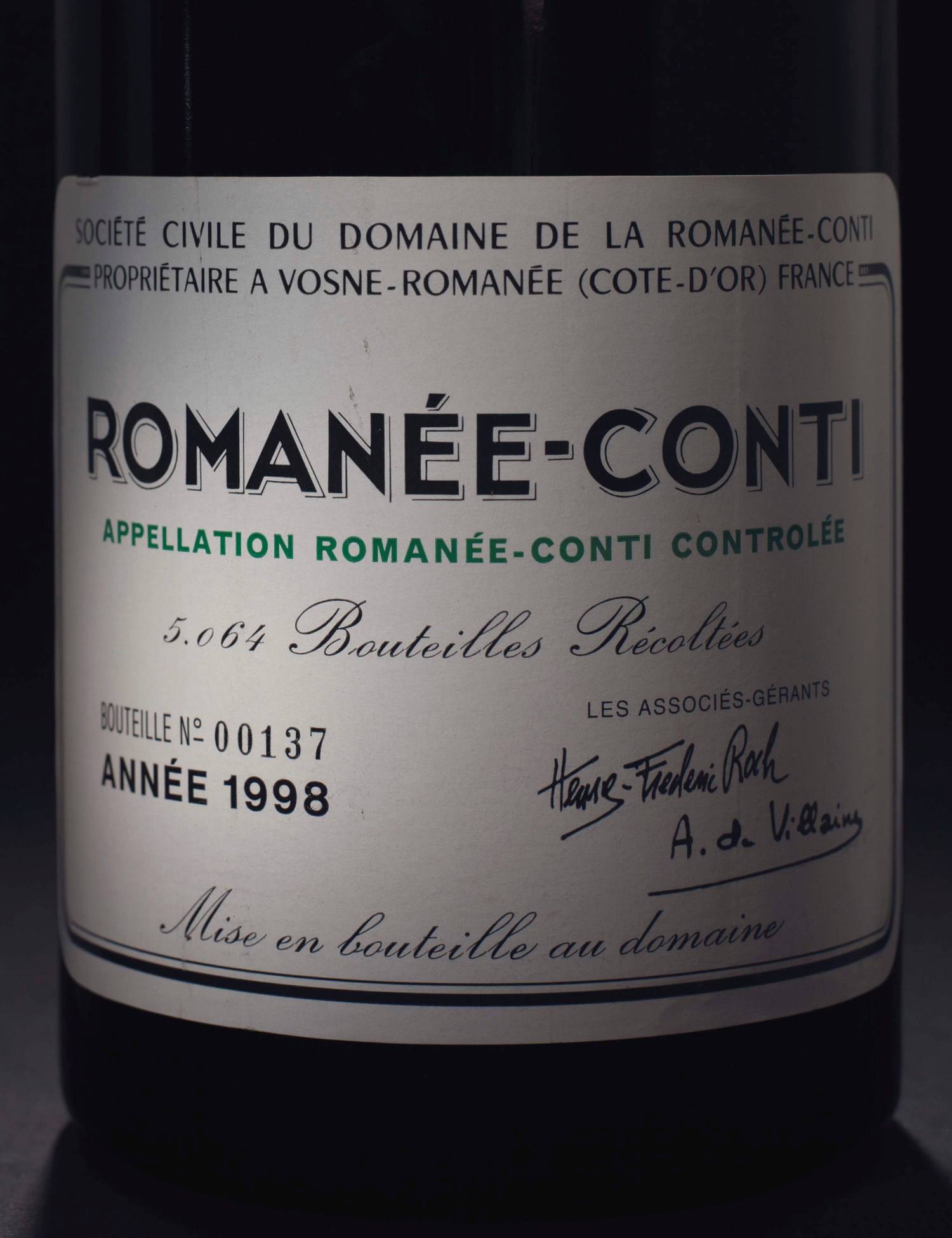 Romanée-Conti--Vintage 1998 | Christie's