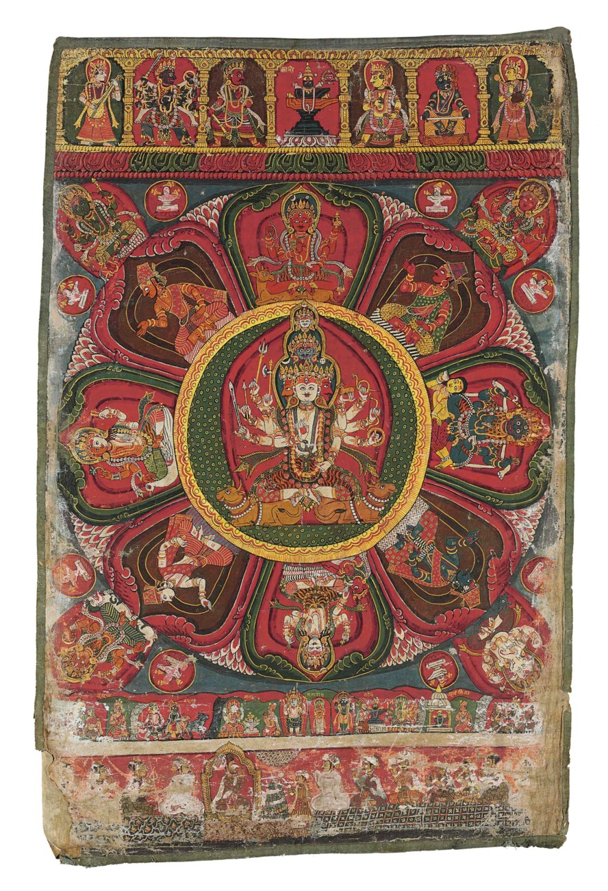 A paubha of a Shiva mandala , NEPAL, 18TH CENTURY | Christie's