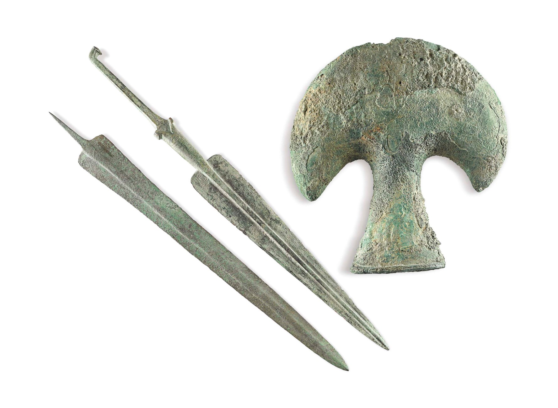 A group of bronze weapons , KHMER AND DONG SON, CIRCA 9TH-13TH CENTURY ...