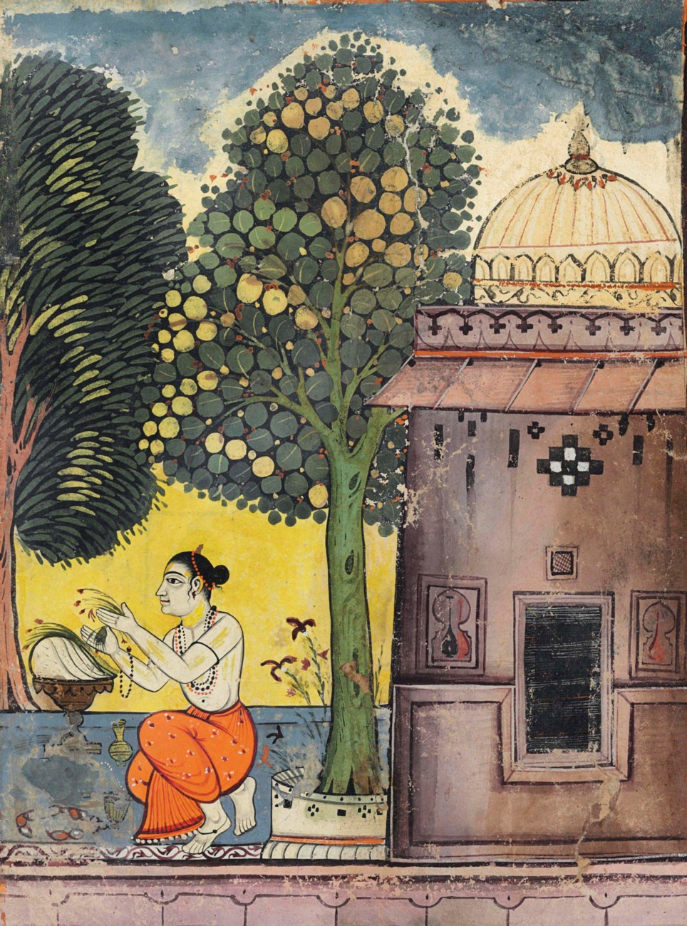 A PAINTING FROM A RAGAMALA SERIES: VANGALA RAGA , INDIA, SUB-IMPERIAL ...