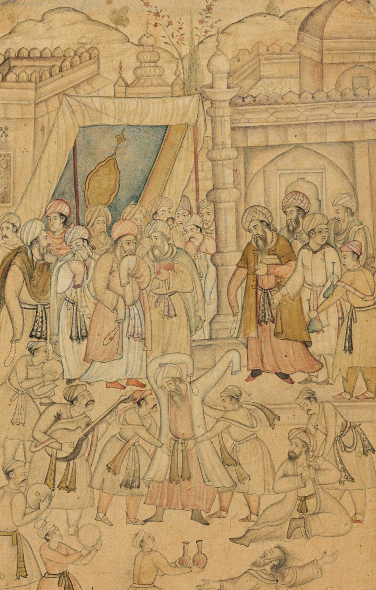 A GATHERING OF SUFIS , INDIA, MUGHAL PERIOD, CIRCA 1600 | Christie's