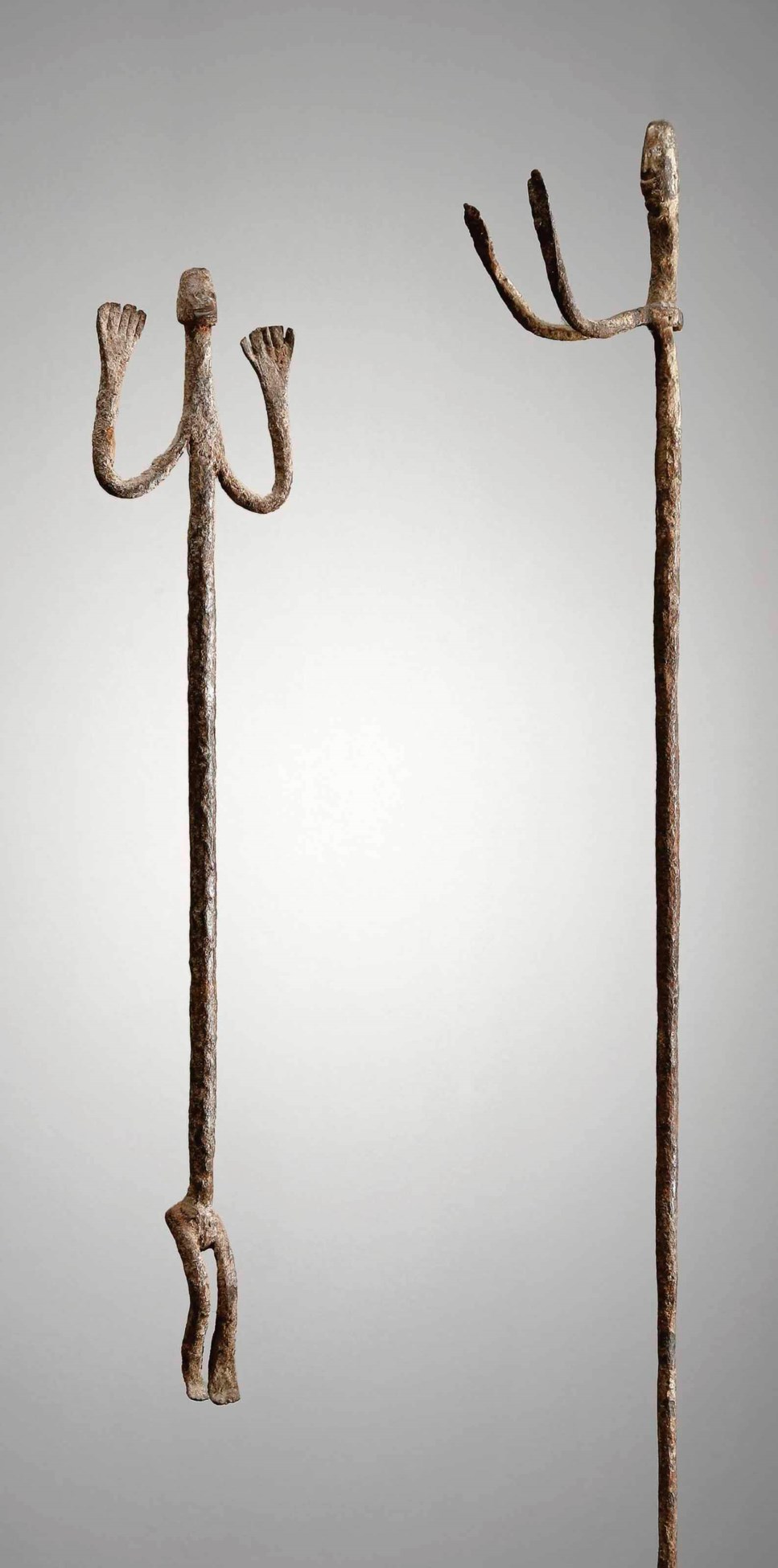 TWO DOGON IRON STAFFS, MALI | Christie's