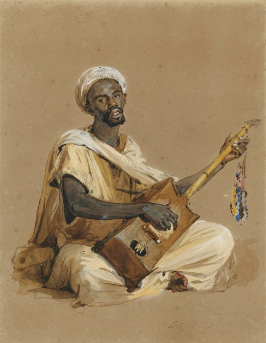 ISIDORE PILS (PARIS 1813-1875 DOUARNENEZ) , Musicien africain assis ...