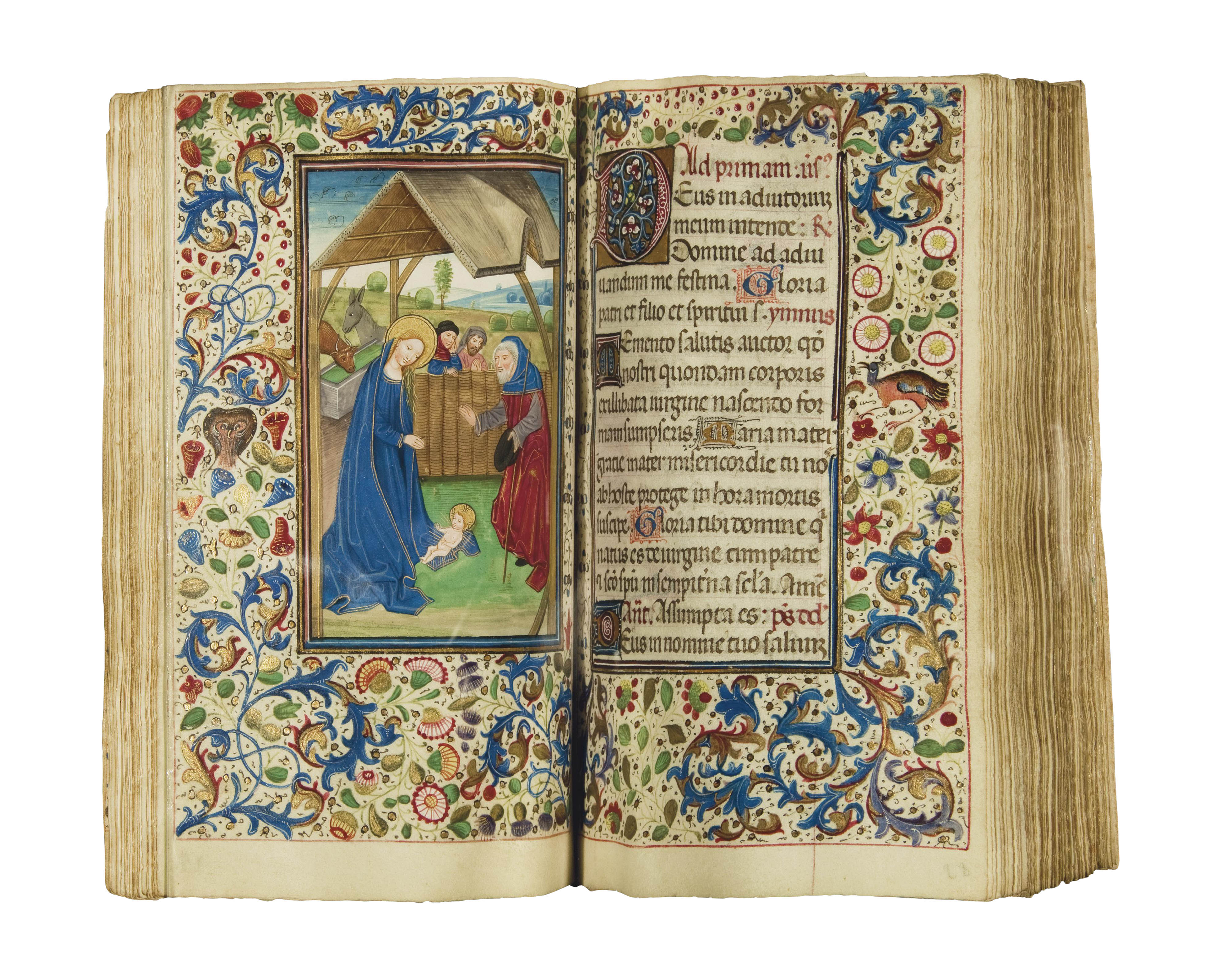 LIVRE D'HEURES, à l'usage de Rome, en latin, MANUSCRIT ENLUMINÉ SUR ...