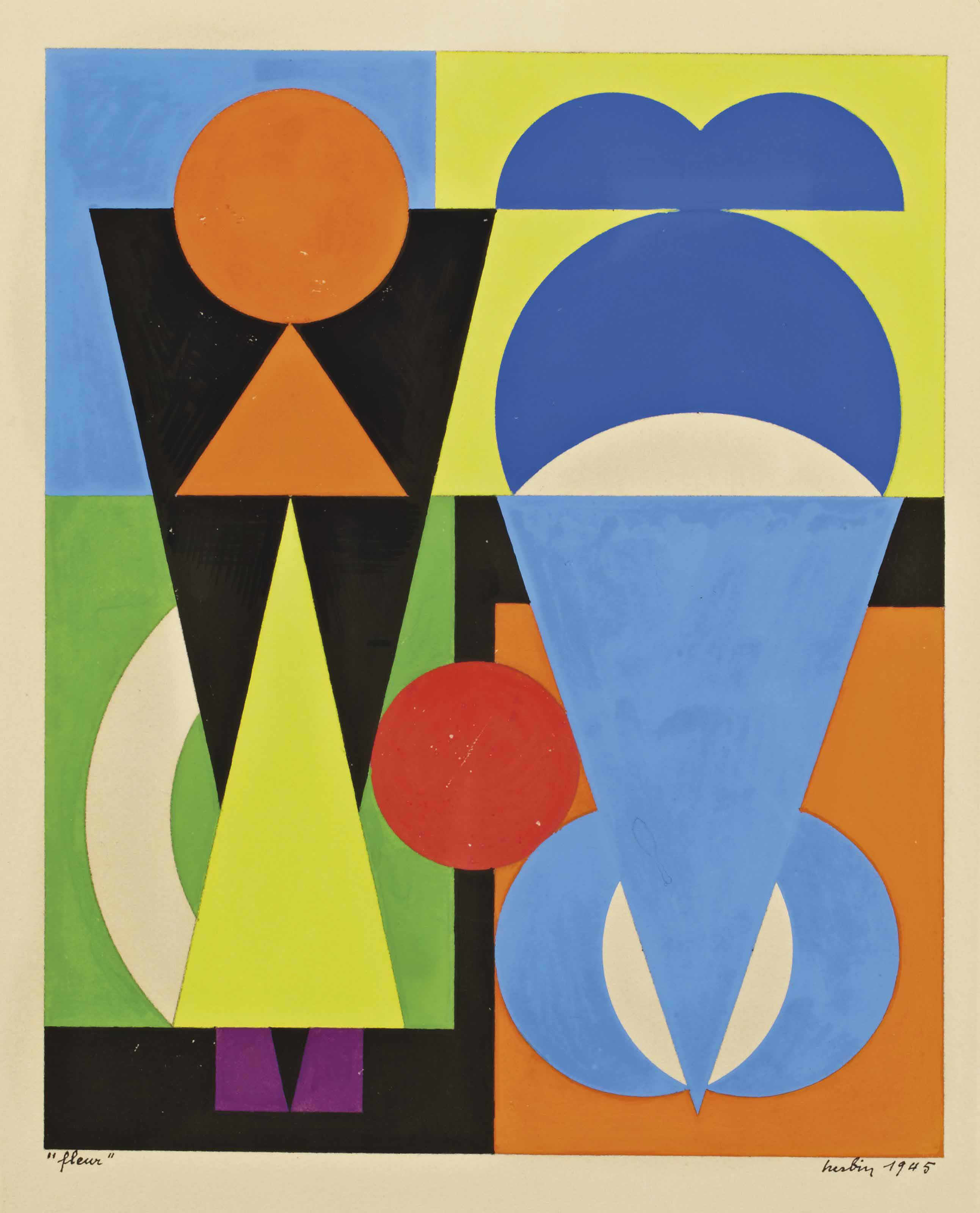 Auguste Herbin (1882-1960) , Fleur | Christie's