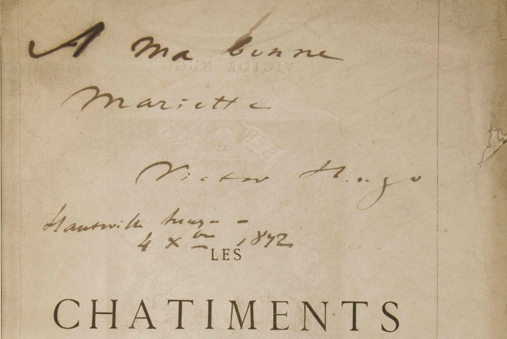 VICTOR HUGO. Les Châtiments. Paris: J. Hetzel et Cie, s.d. [1872 ...