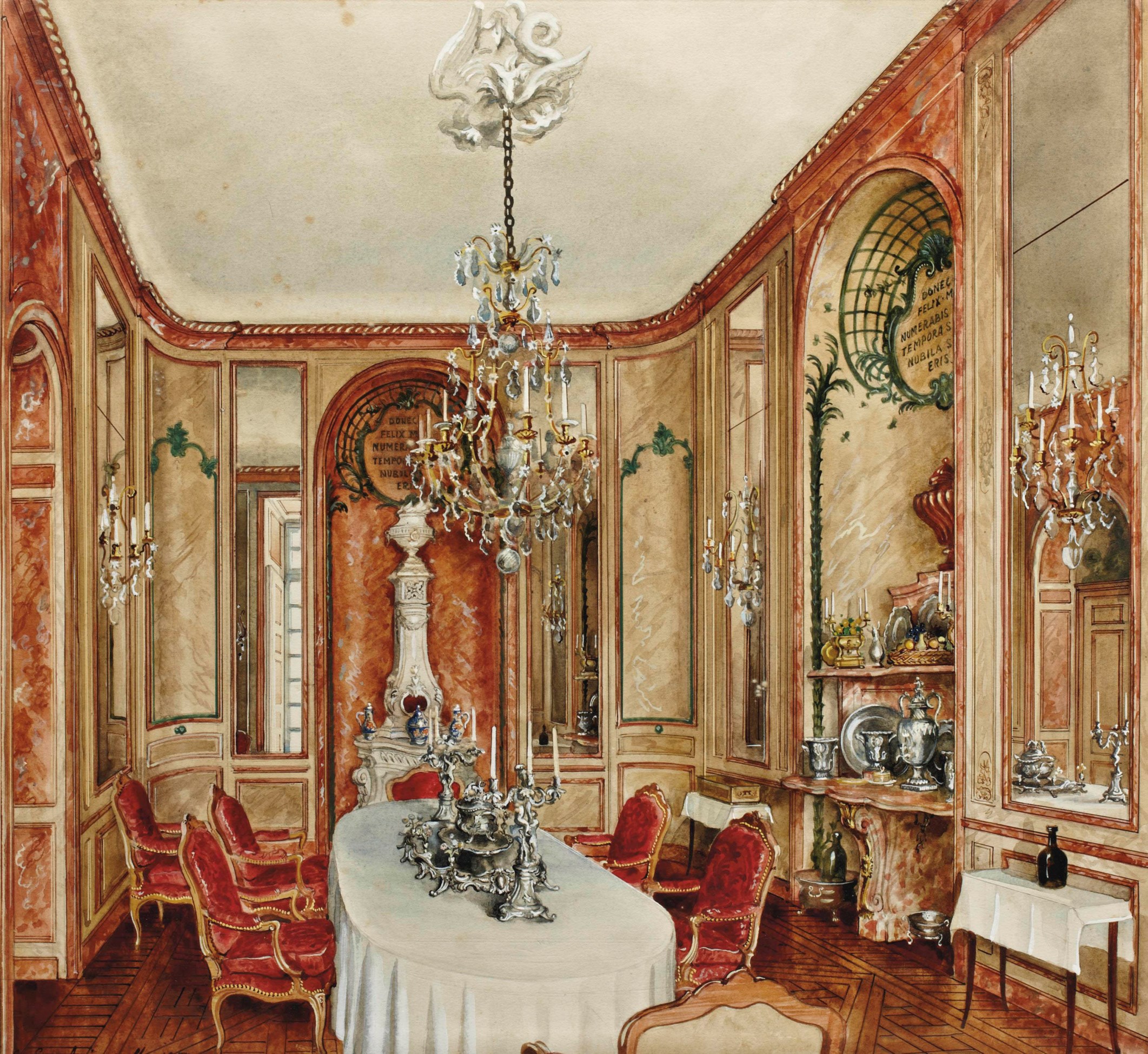 Alexandre Serebriakoff (1907-1994) , Salle à manger, Hôtel Rodocanachi ...