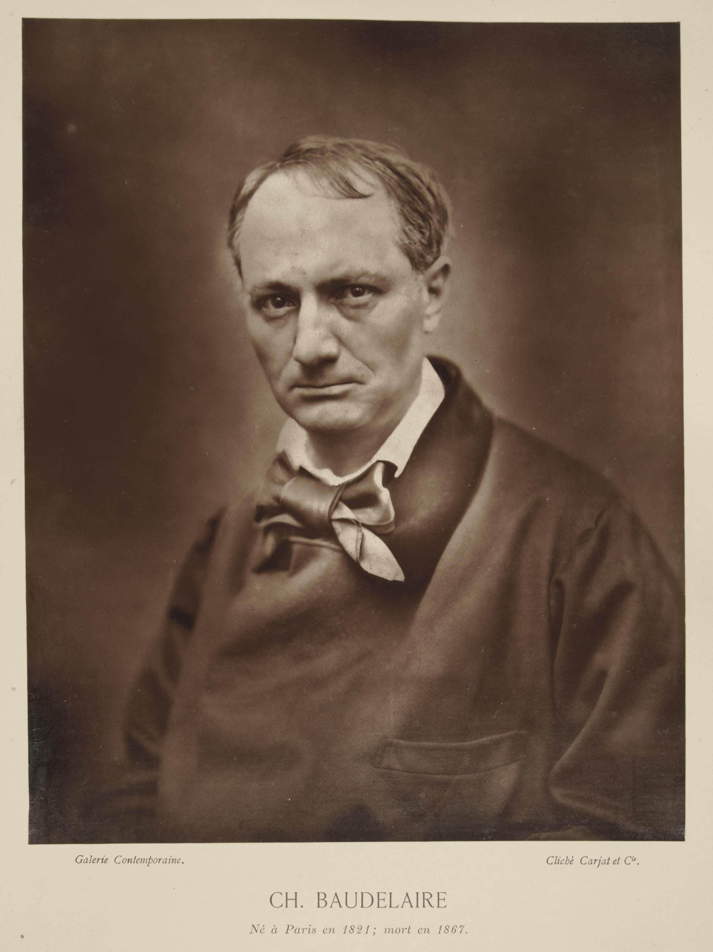 [BAUDELAIRE] -- CARJAT, Étienne (1828-1906). Portrait de Charles ...