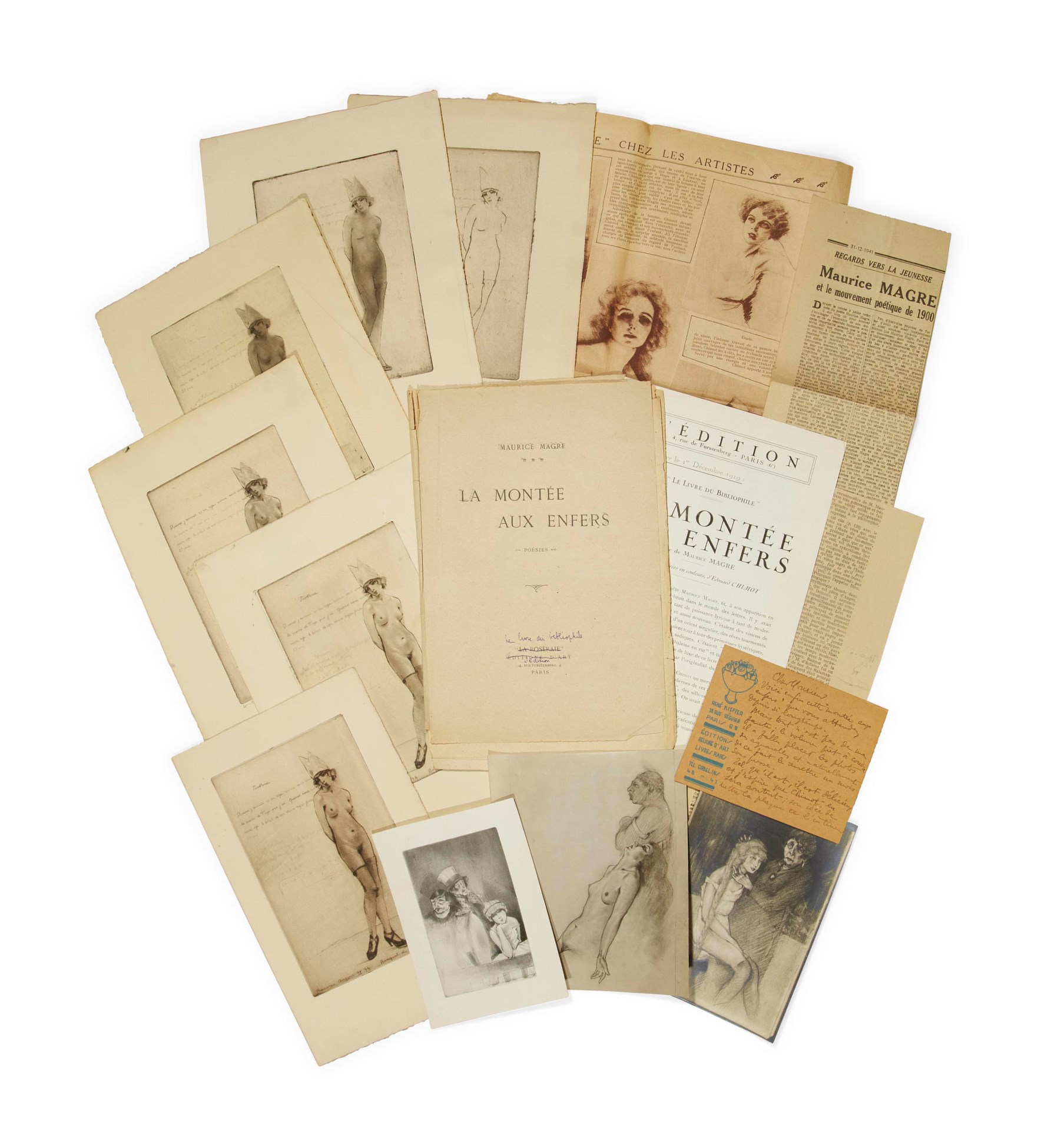 [CHIMOT] -- MAGRE, Maurice (1877-1941). La Montée aux enfers. Poésies ...