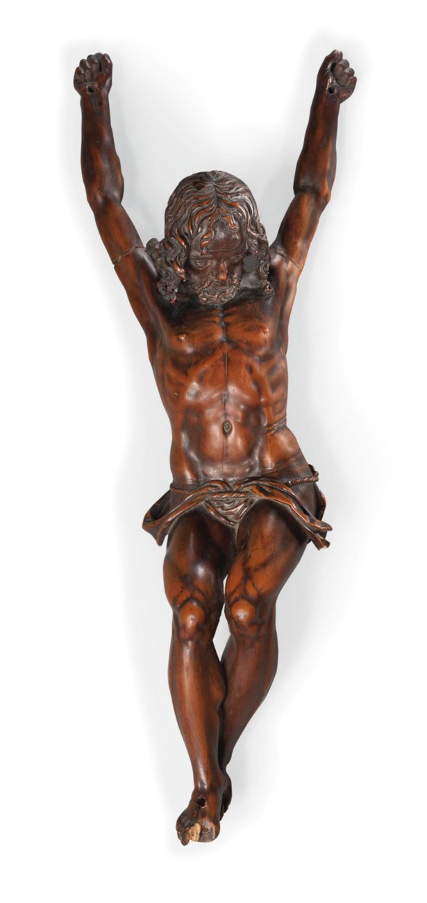 FIGURE EN BOIS SCULPTE REPRESENTANT UN CHRIST JANSENISTE