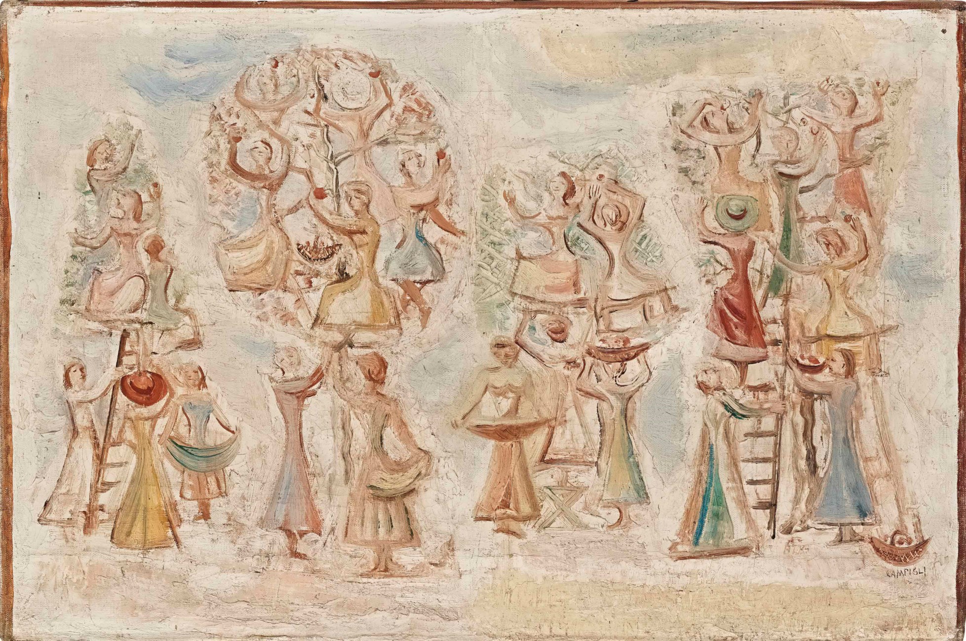 Massimo Campigli (1895-1971) , La raccolta della frutta | Christie's