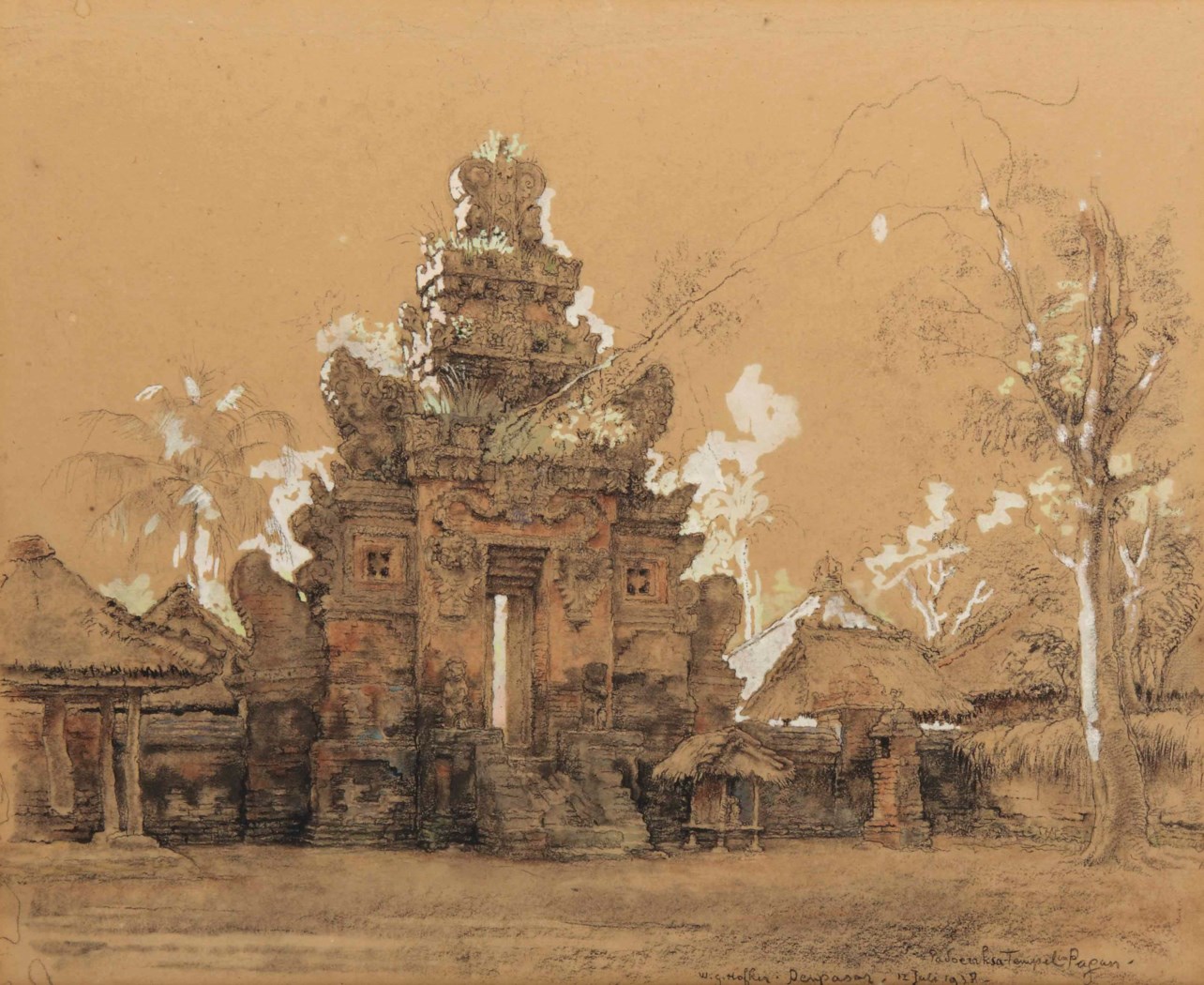 Willem Gerard Hofker (1902-1981) , Padoeraksa-tempel in Pagan, Denpasar, Bali | Christie's