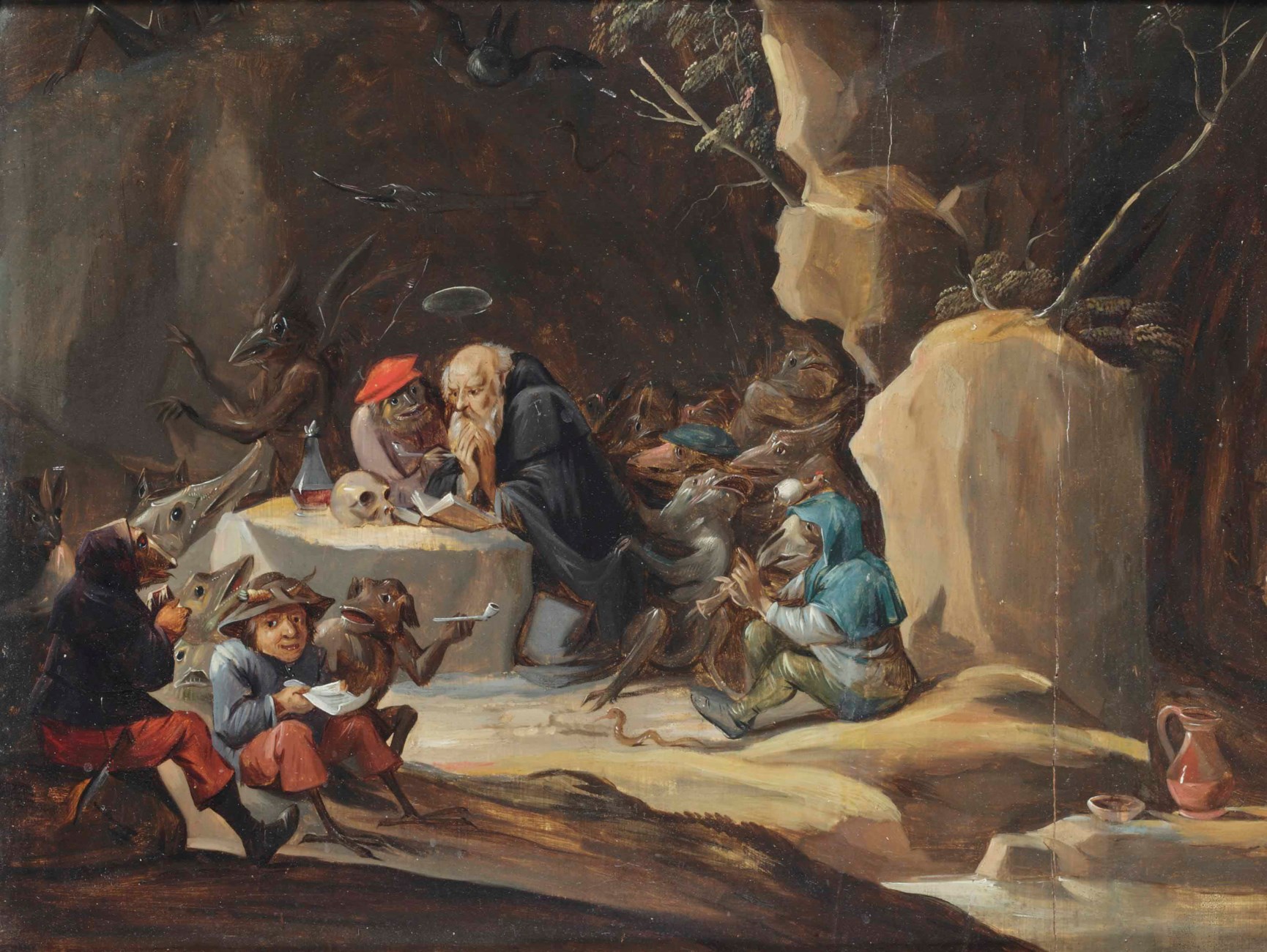 Manner of Abraham Teniers , The Temptation of Saint Anthony | Christie's